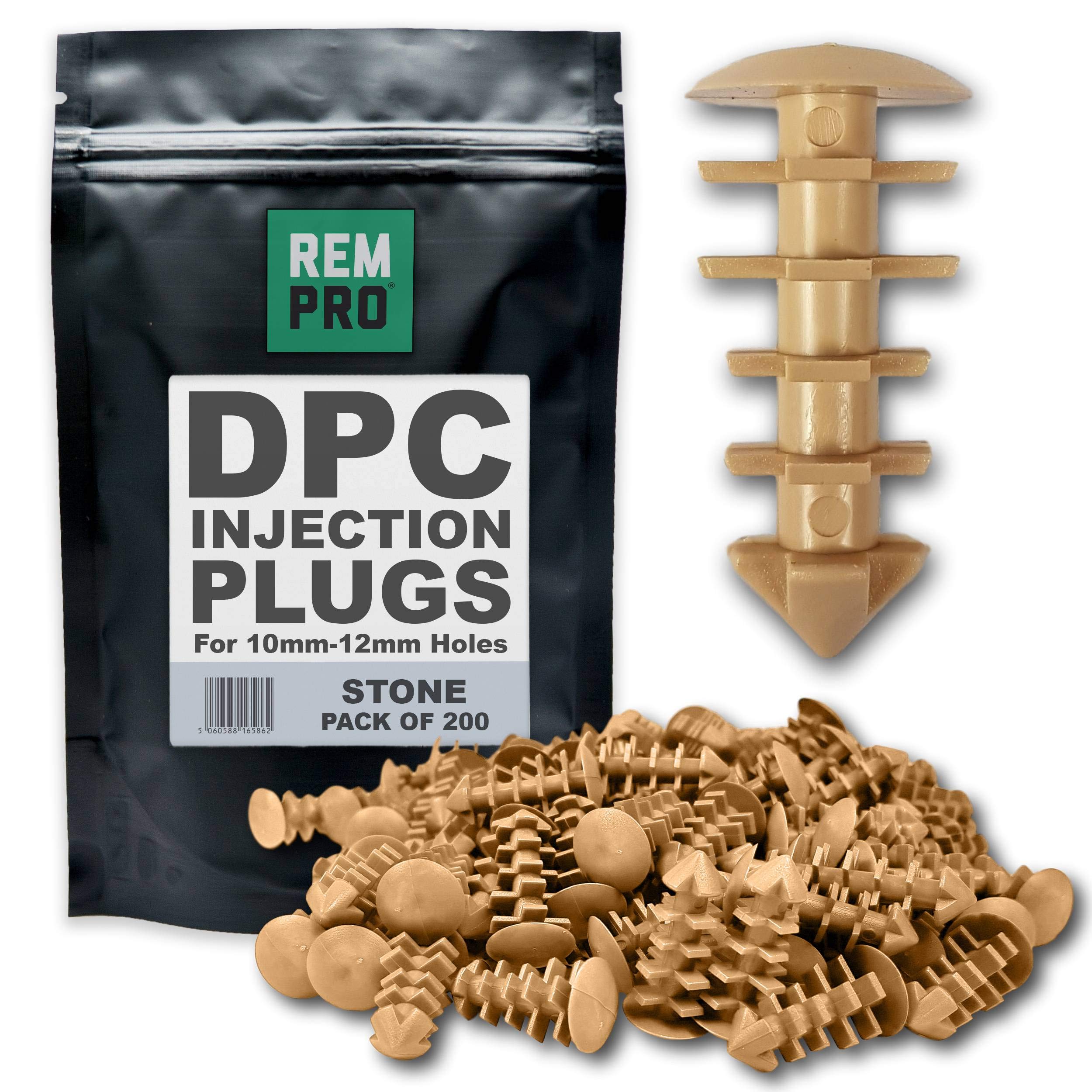 Buy Rempro 200 x Stone DPC Damp Proofing Injection Wall Plugs ...