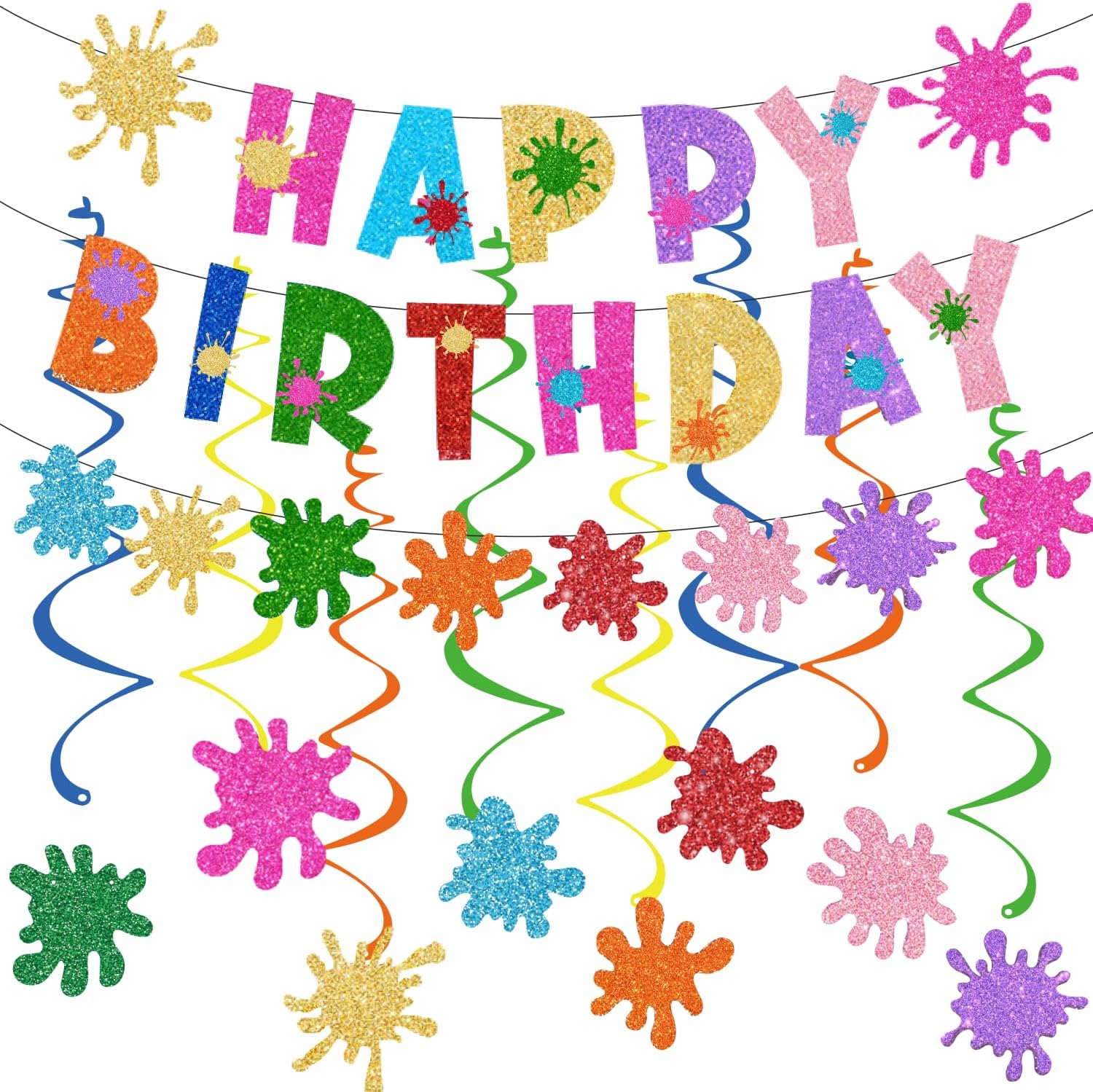 Amazon.com: Paint Splatter Art Themed Birthday Party Decorations ...