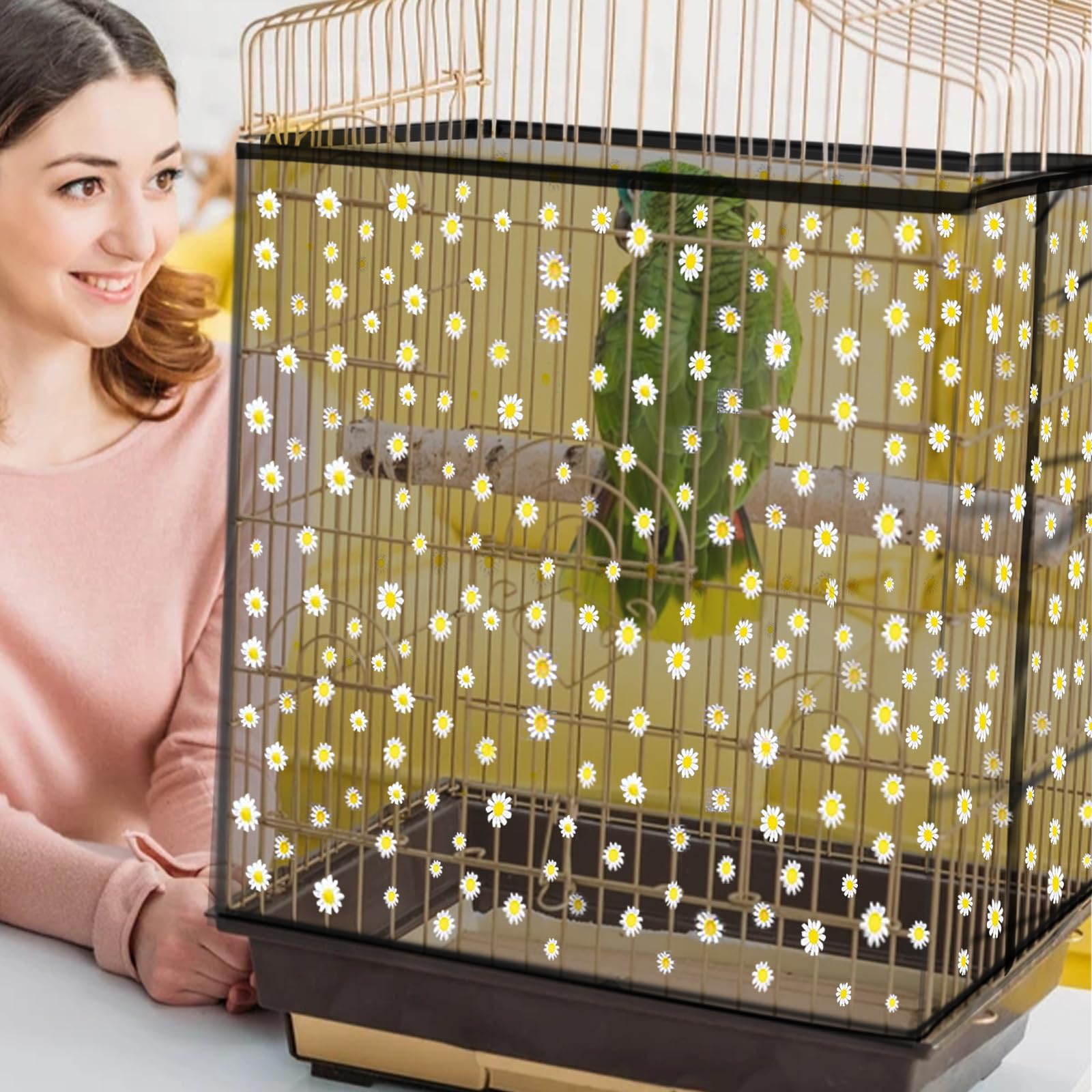 Snapklik.com : Daoeny Bird Cage Seed Catcher, Large Bird Cage Cover ...