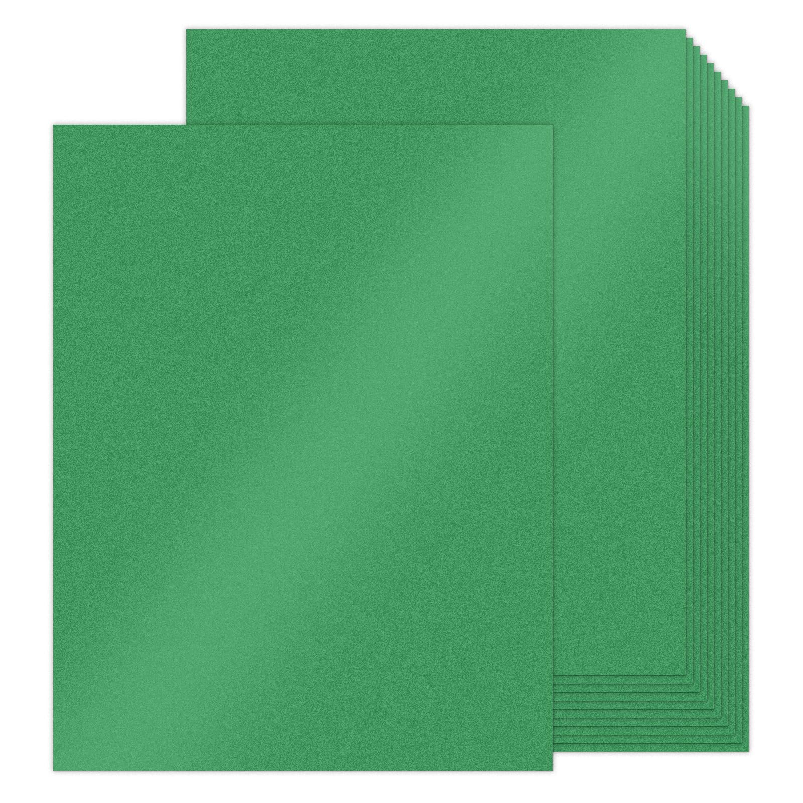 100 Sheets Green Shimmer Cardstock 8.5 x 11 Green Construction Paper ...