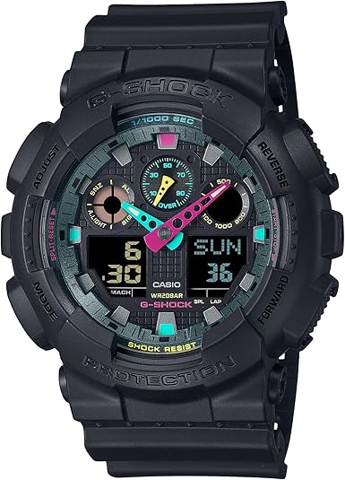 Amazon.com: G-Shock Casio GA-100 Series Analog-Digital Multi-Color ...