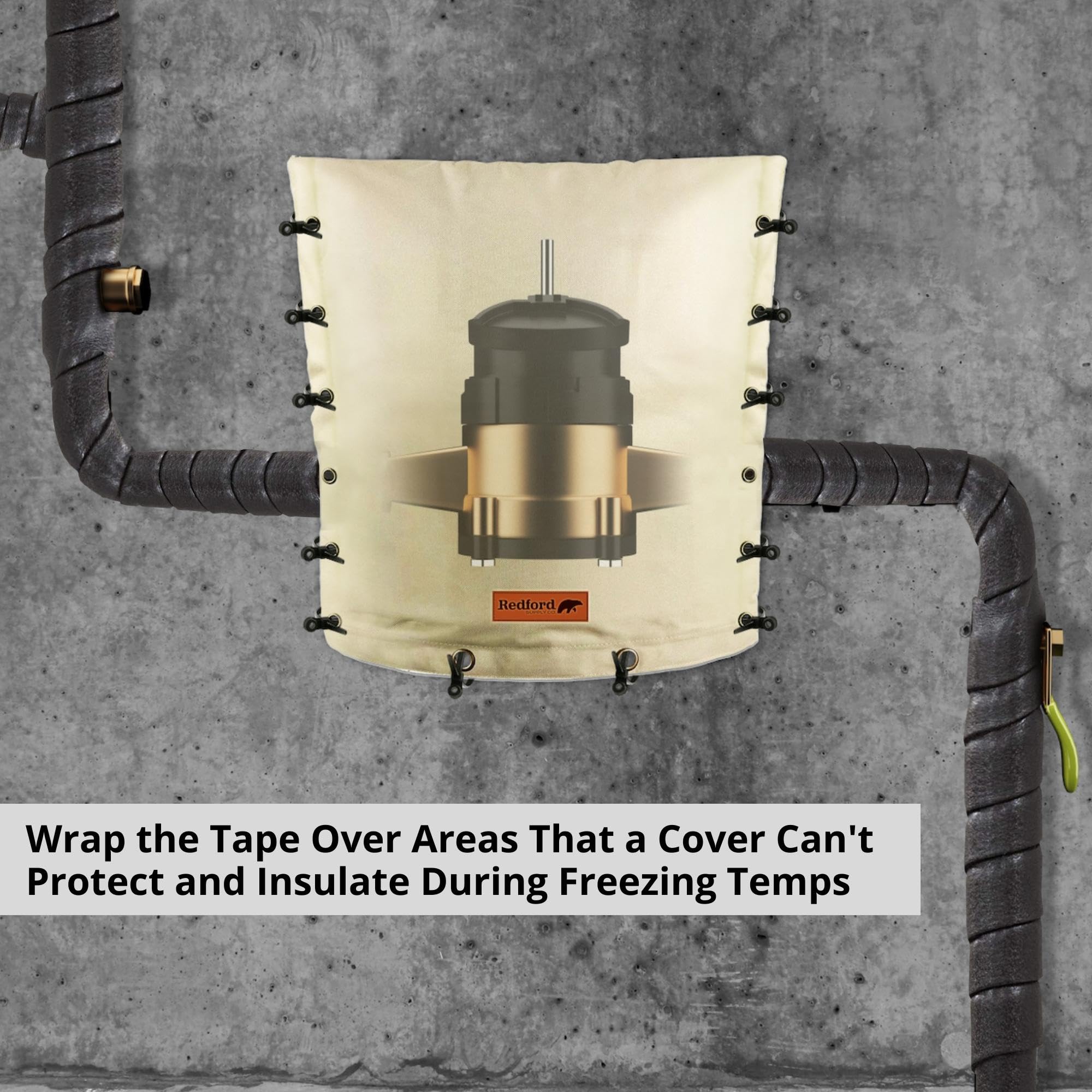 Snapklik.com : 2 Pack - 4 Inch Pipe Insulation Tape - Weather Resistant ...