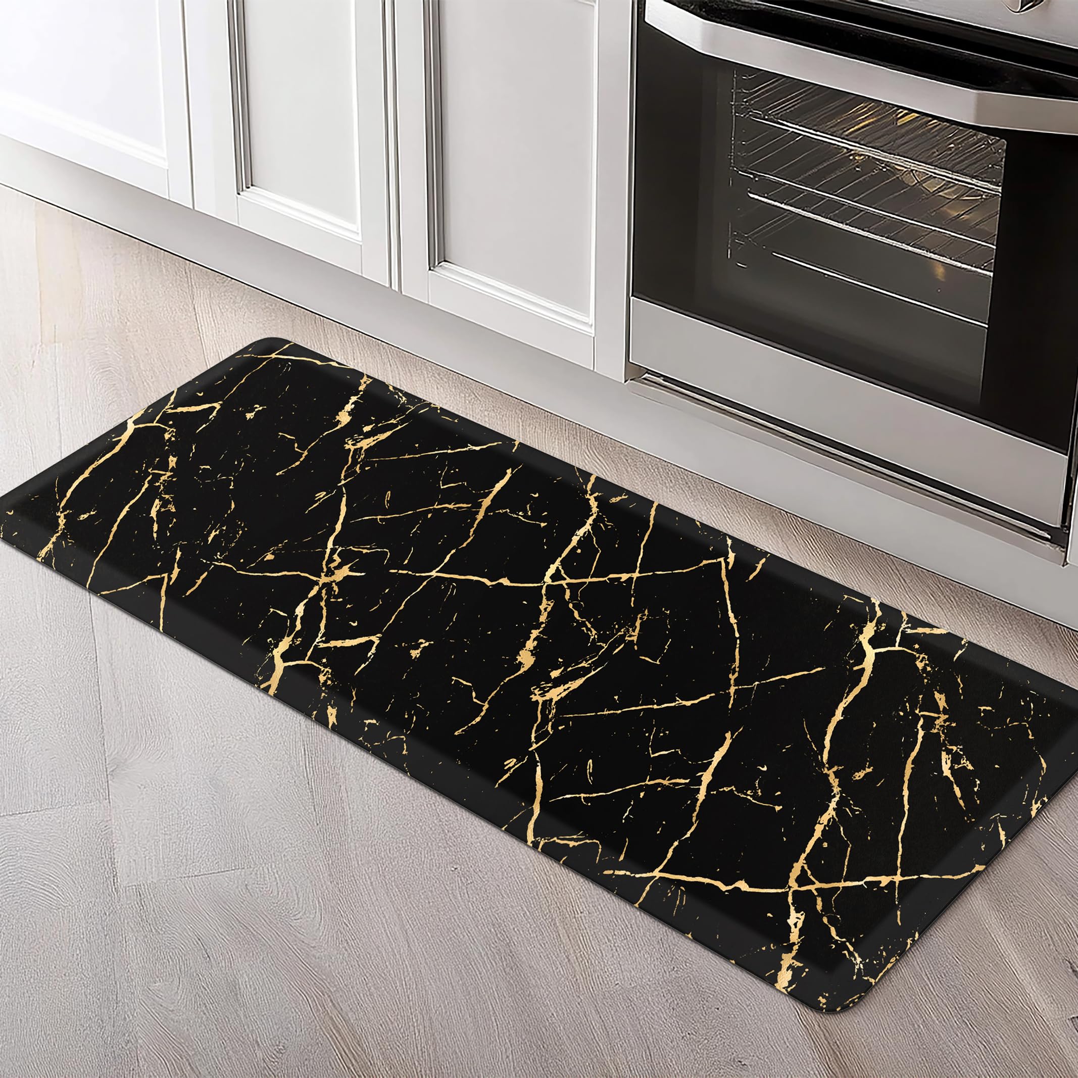Amazon.com: Tyrot Gold Foil Marble Kitchen Mat Anti Fatigue - 1/2 Inch ...