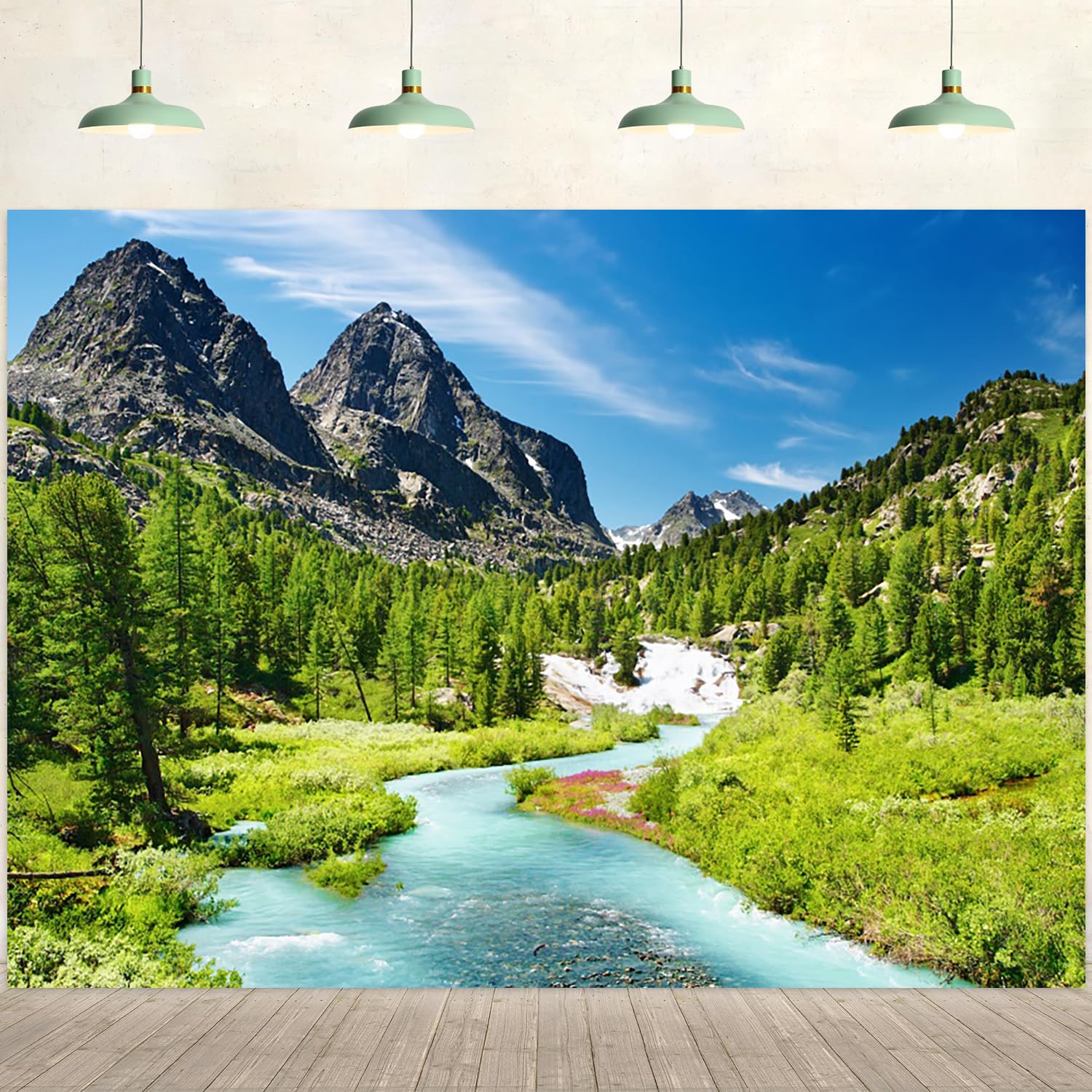 Amazon.com : 7x5ft Mountain Backdrop Nature Mountain Landscape Pine ...