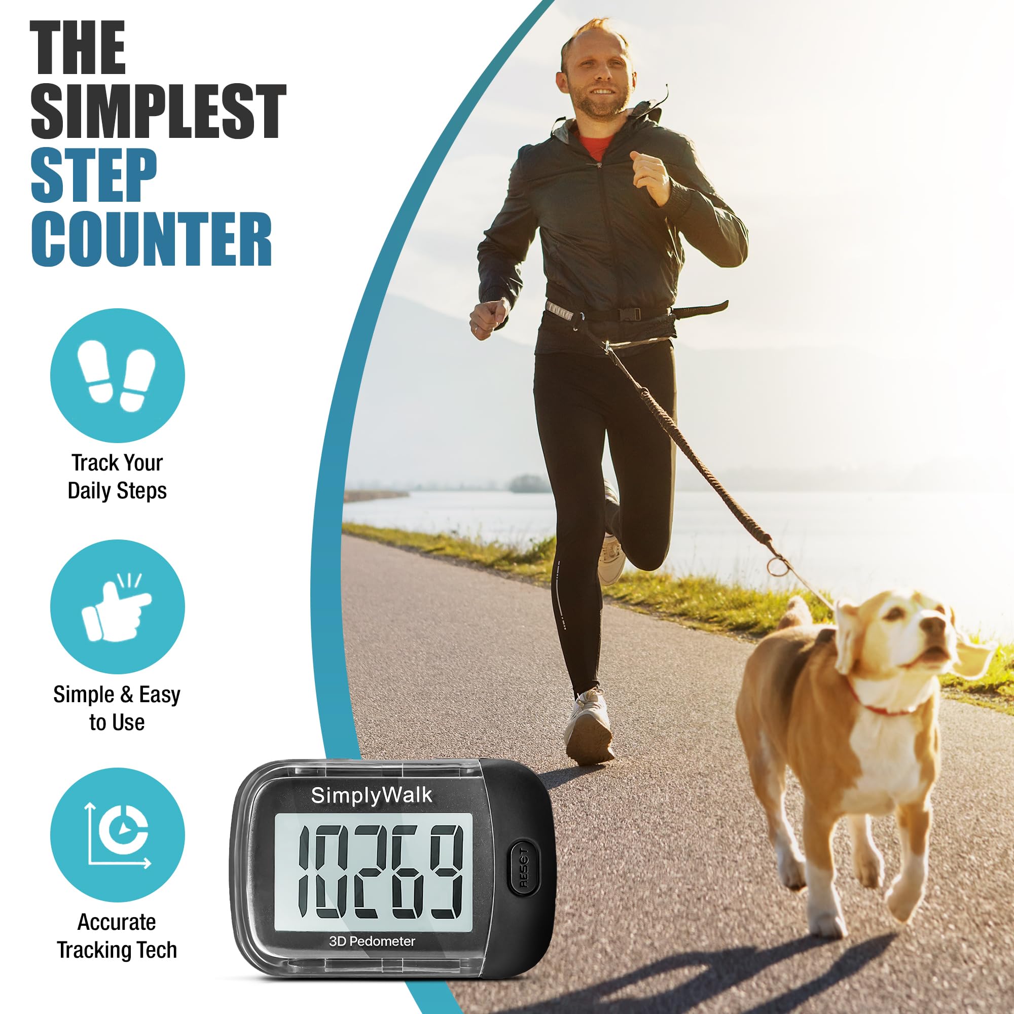 Snapklik.com : Simple Pedometer For Walking, Step Counter