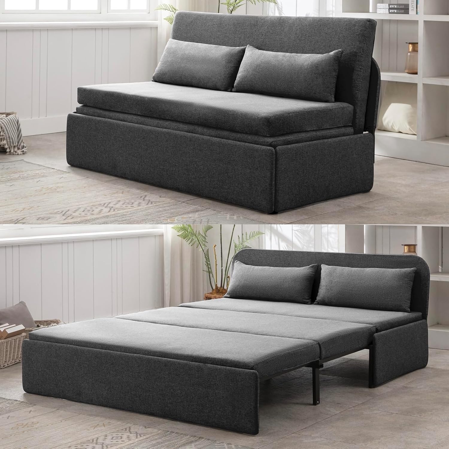Amazon.com: BALUS 2 in 1 Sofa Bed Queen Pull Out Loveseat Sleeper Sofas Couch with Pullout Beds ...