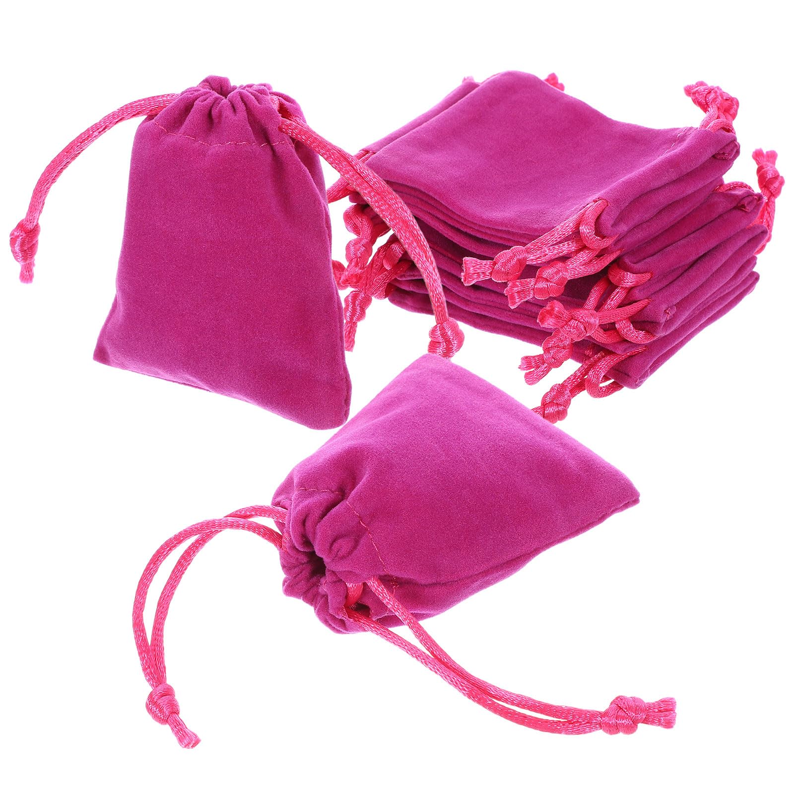 Amazon.com: uxcell 20 Pcs Velvet Drawstring Bag, 2 x 3 Inch Jewelry ...