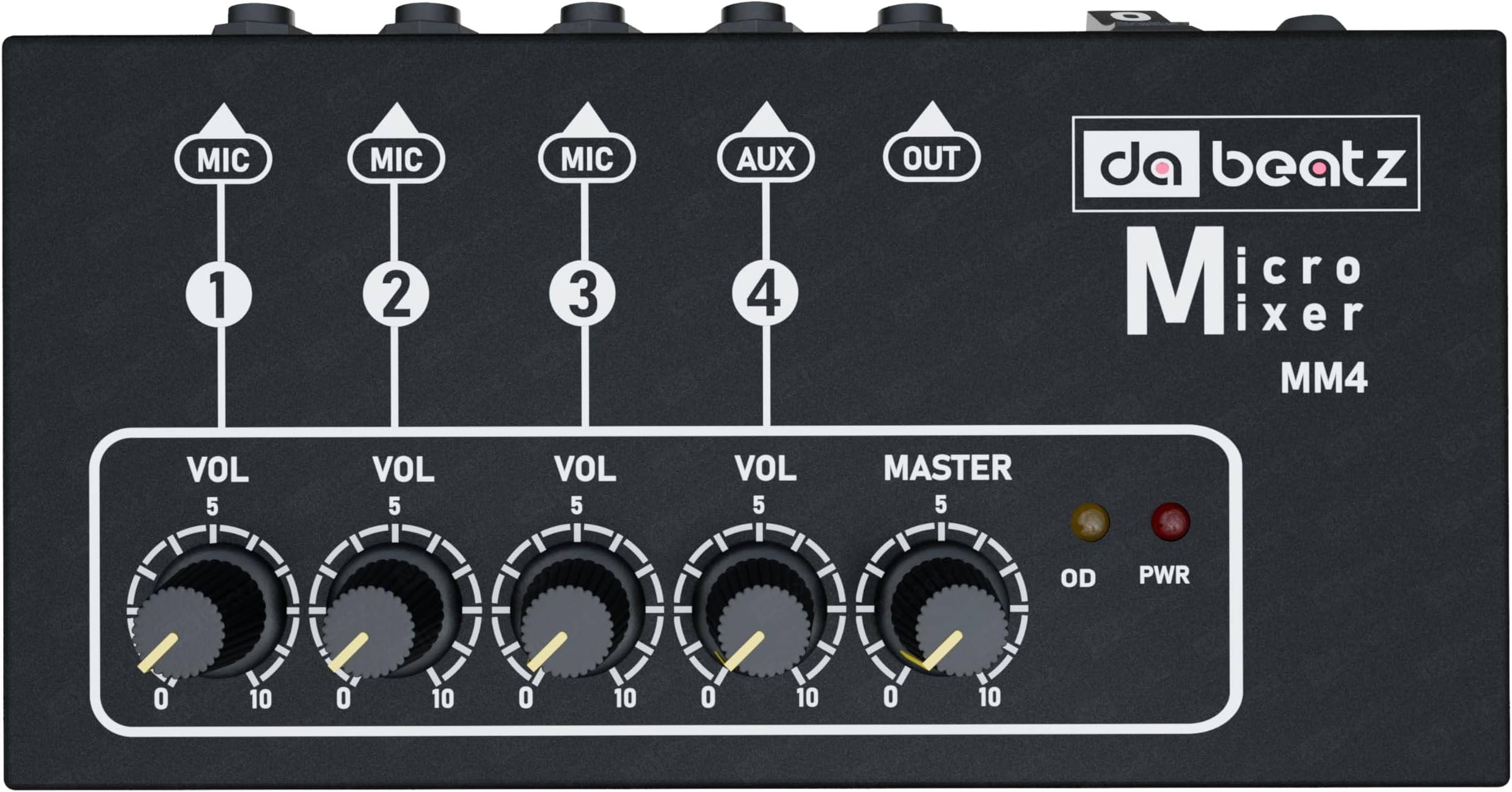 Dabeatz 4 channel mini audio mixer, audio interface for recording ...