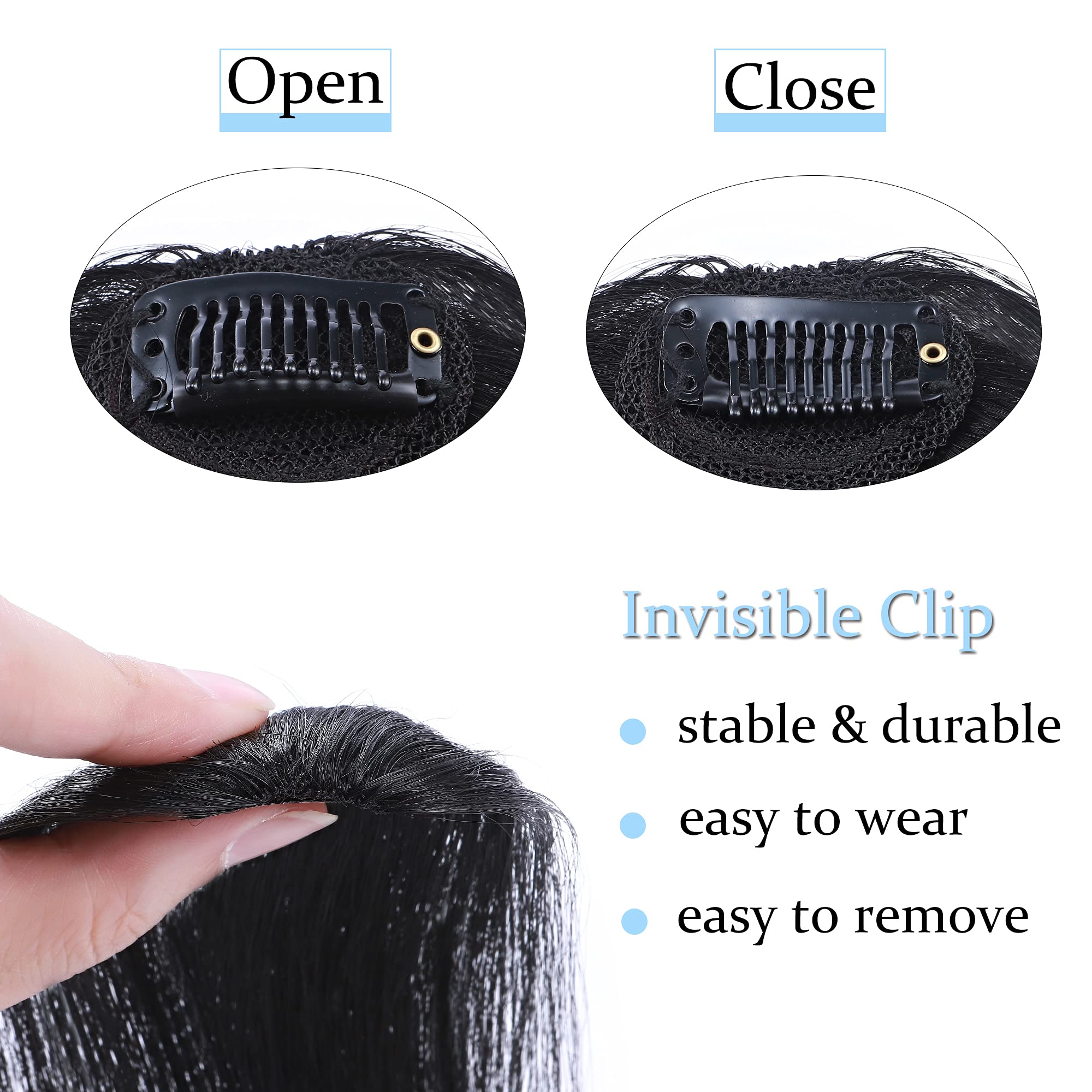 Snapklik.com : Side Bangs Clip In 100% Real Human Hair 10 Inch 2PCS ...