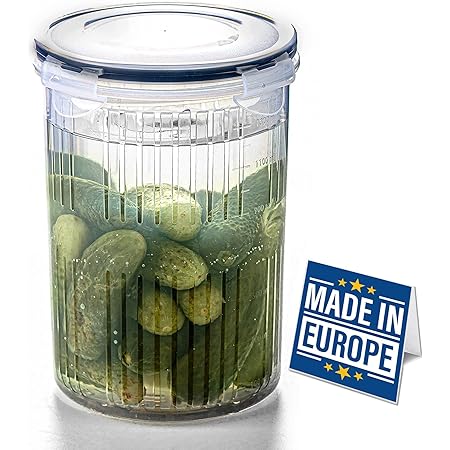 Amazon.com: Home-X - Pickle Storage Container with Strainer Insert, The ...