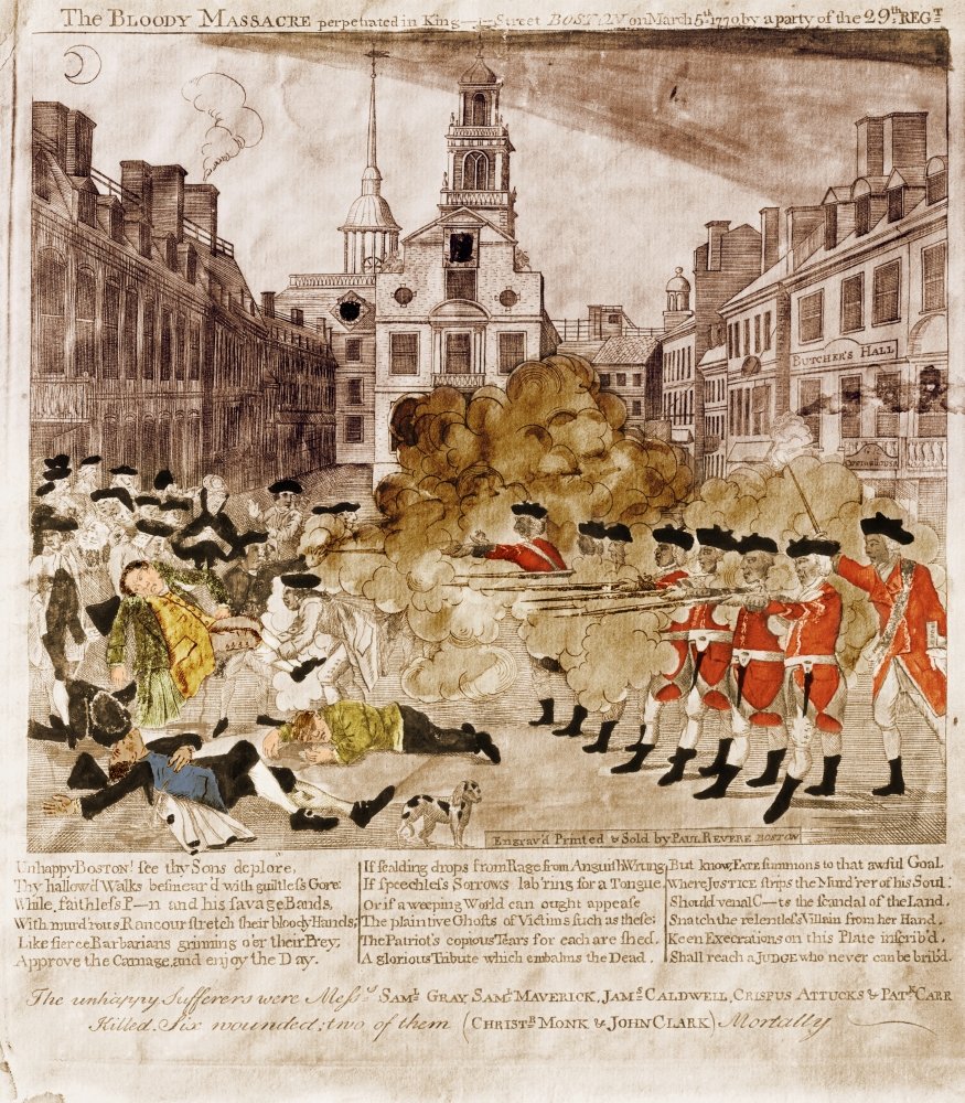 Amazon.com: Posterazzi Boston Massacre 1770 Poster Print by Science ...