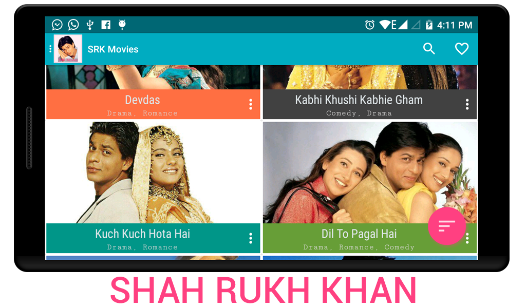 Shah Rukh Khan and Bollywood movies - App on Amazon Appstore