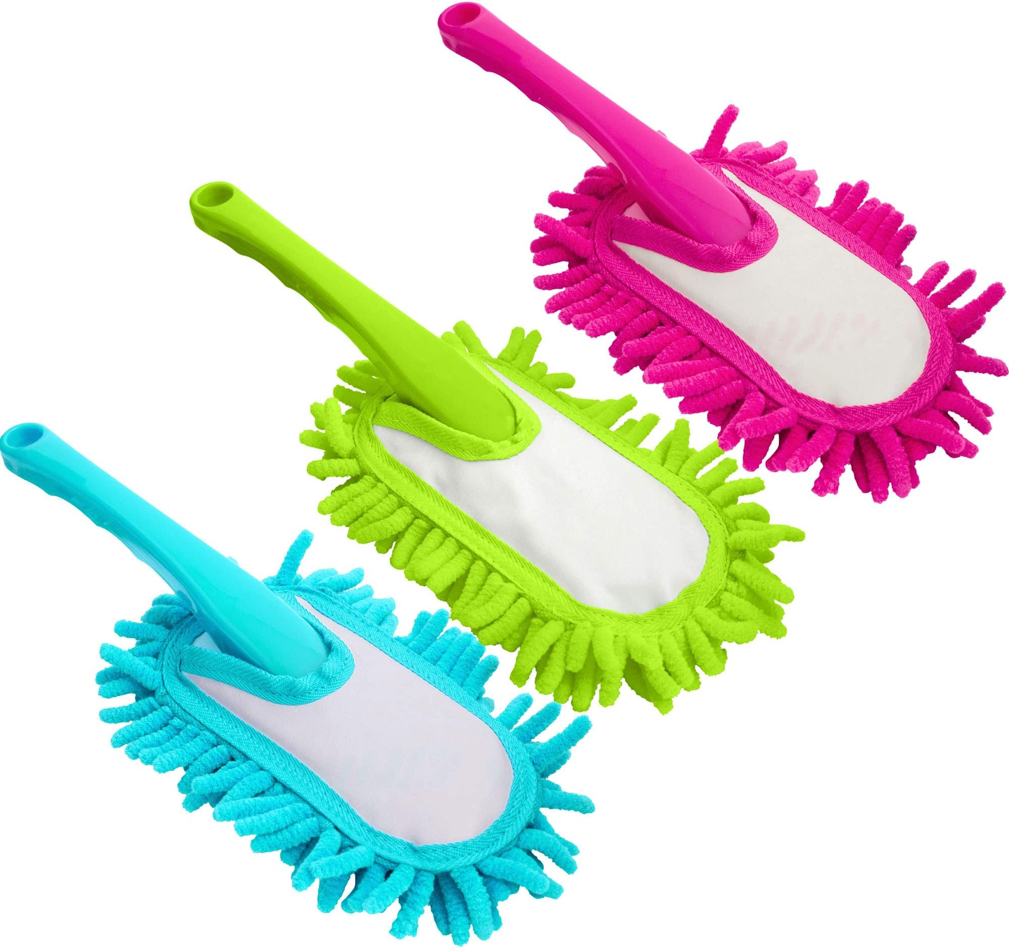 HOMESHOPA 3 Pack Handheld Microfibre Noodle Duster, Chenille Wand Hand ...