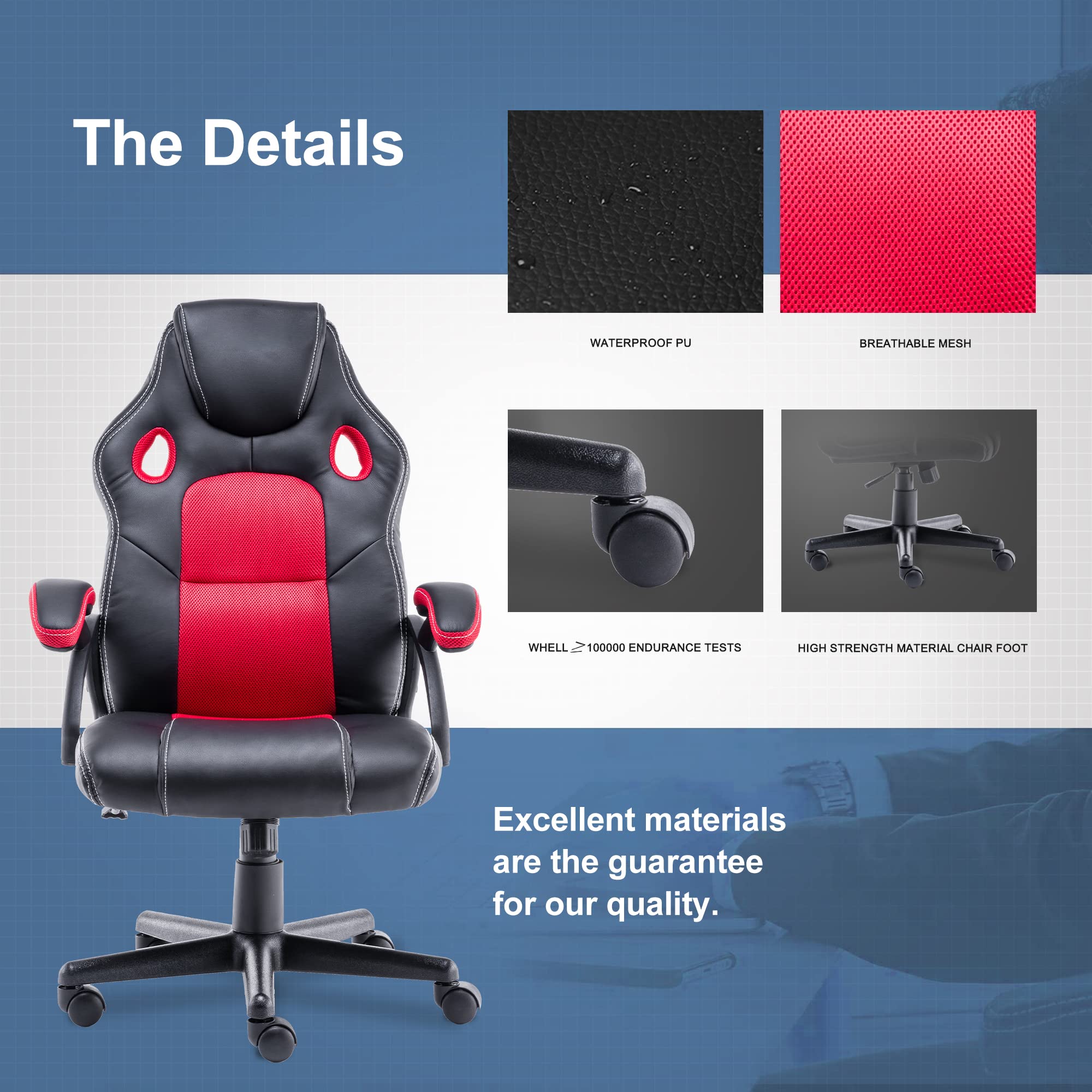 T-THREE.Gaming Chair Office Chair Computer Chair Video Gaming Chair ...
