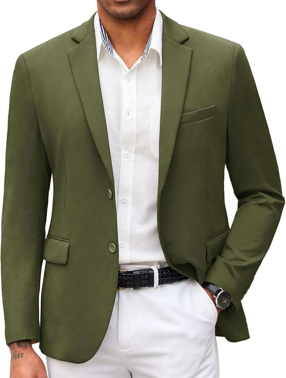 COOFANDY Mens Casual Blazer Slim Fit Suit Jacket Lightweight Knit Sport ...