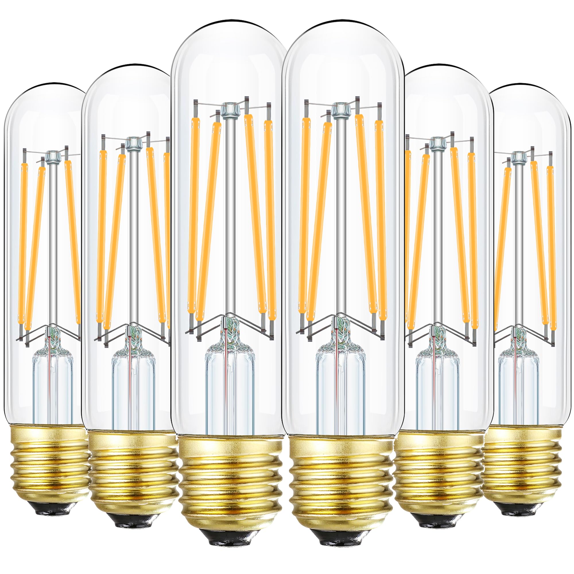 Leools Dimmable E26 Edison Bulb 8W Equal 60 watt Light Bulb AC120V Soft ...