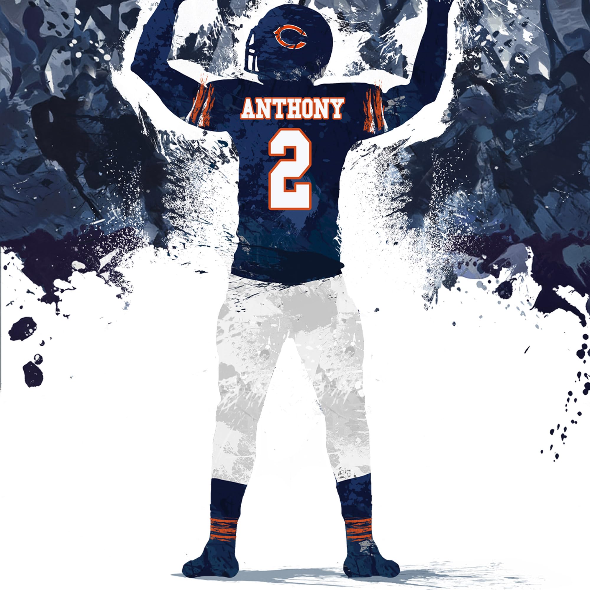 Chicago Bears Birthday Card Chicago Bears NFL Football Ticket Style