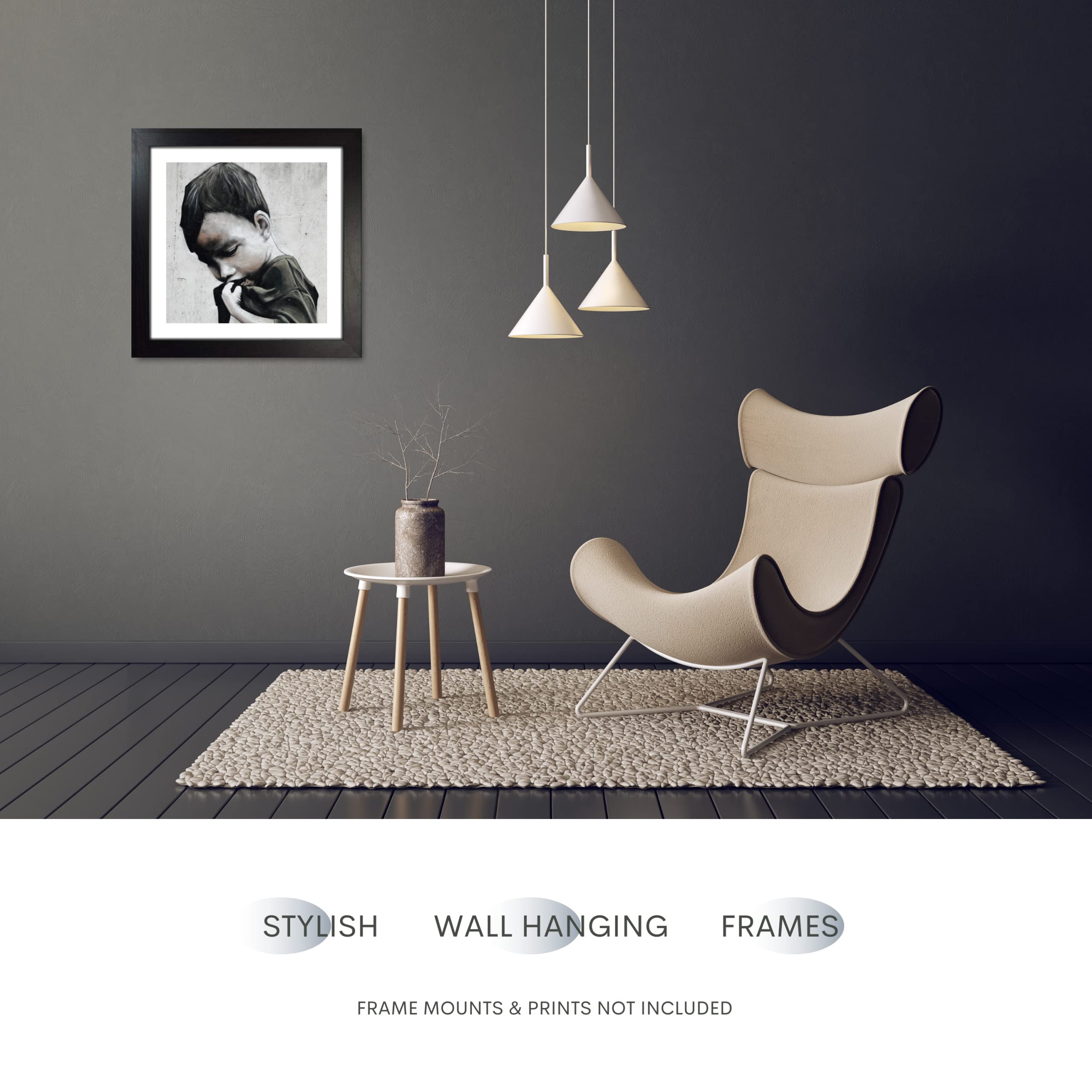 50x50 Frame - Black Wooden Picture Frames, Square Picture Frames ...