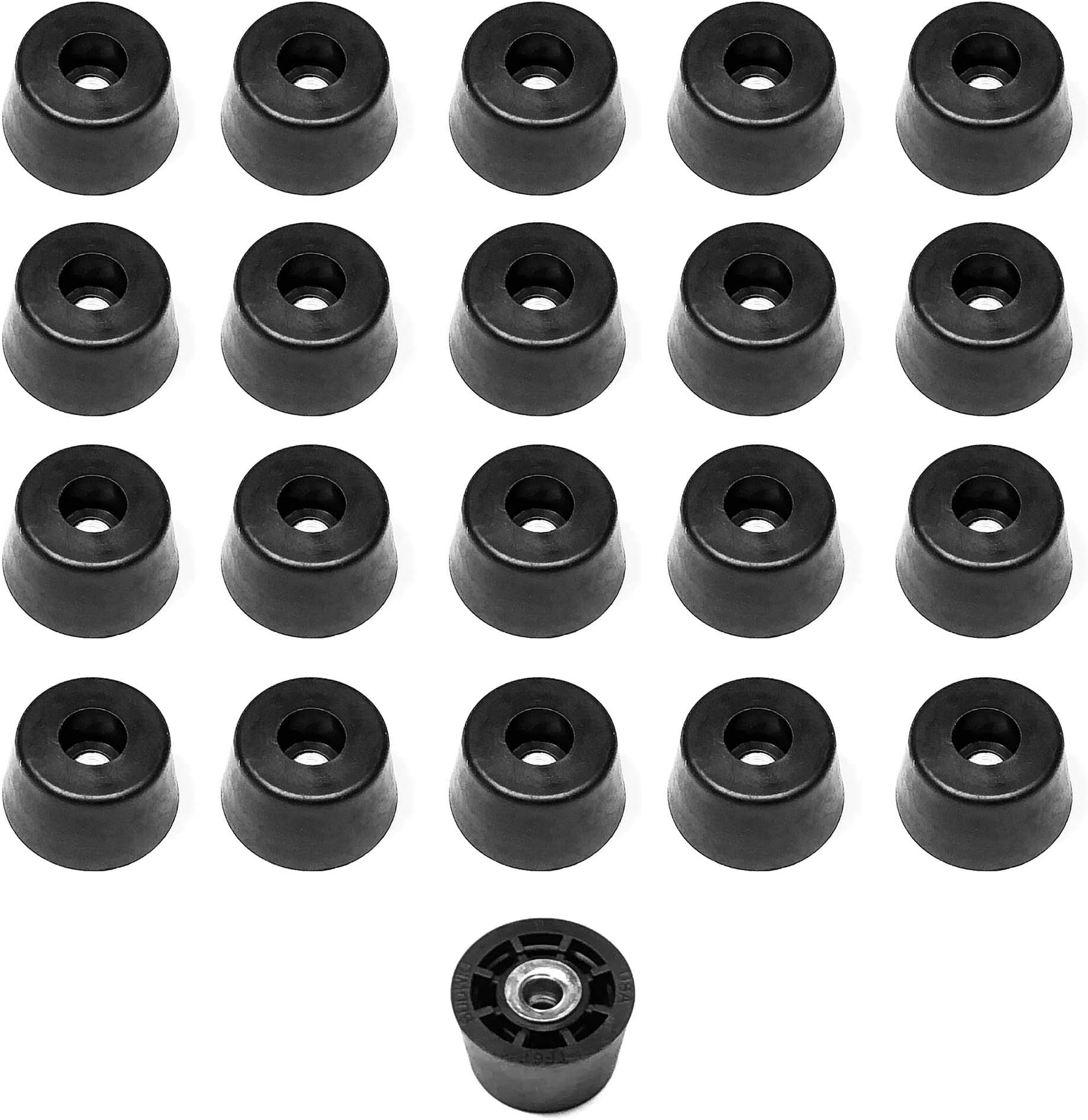 80 Small Round Rubber Feet W/Screws - .250 H X .671 D - Made in USA ...