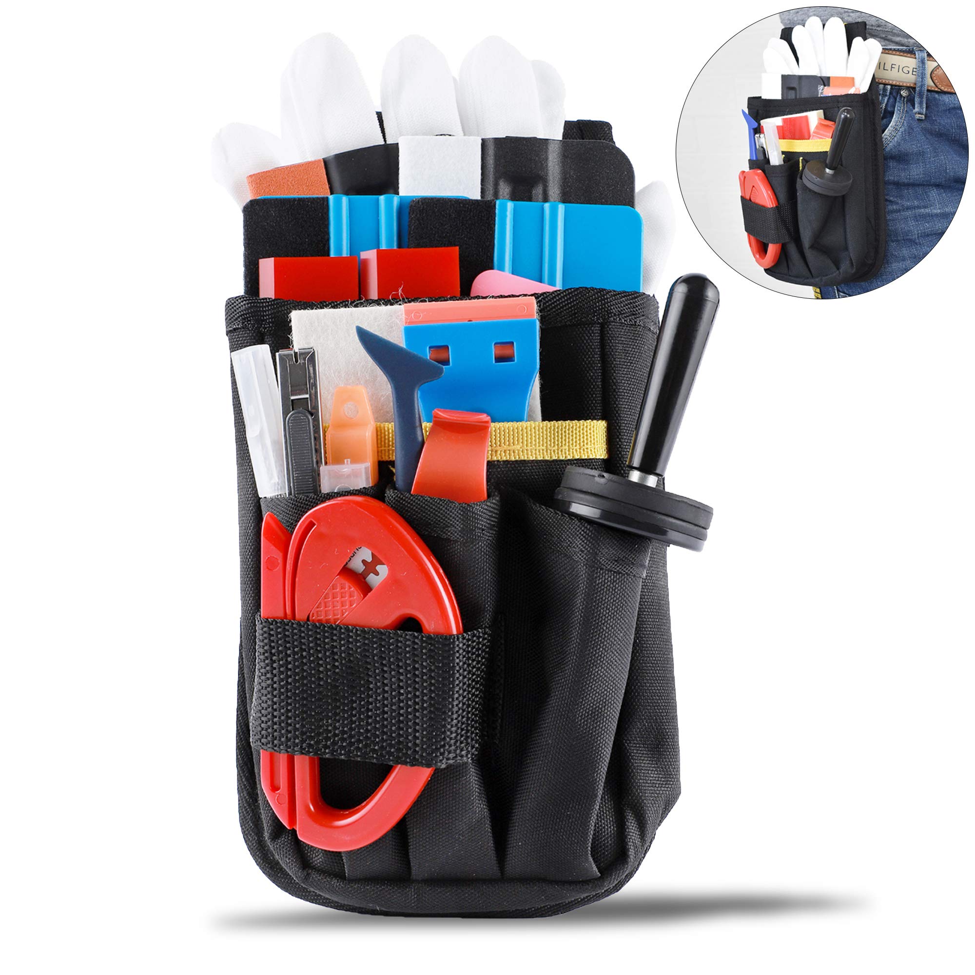 Buy REEVAA Vinyl Wrap Tool Kit with Waist Bag, Vinyl Wrap Tools Pouch ...