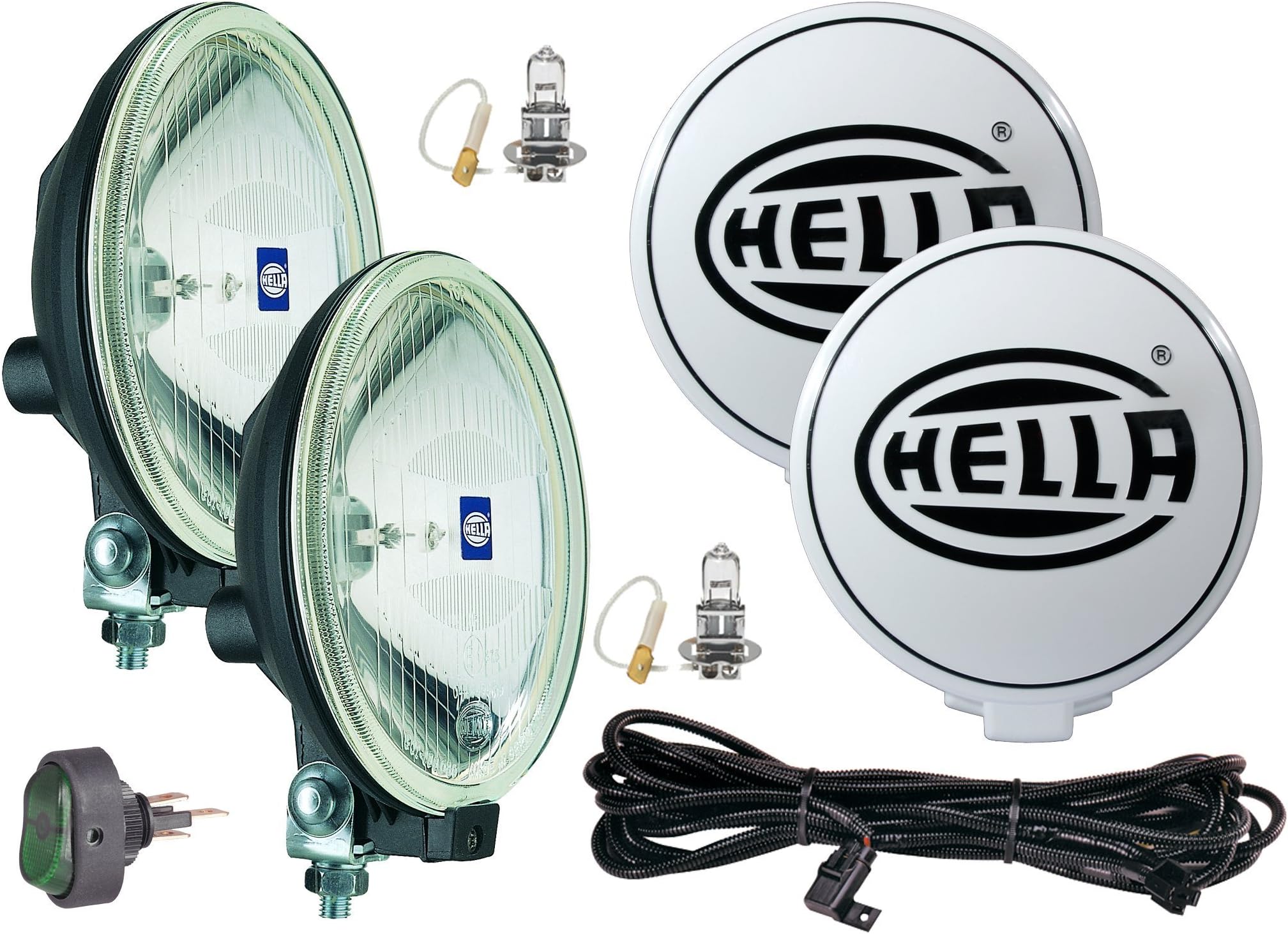 Amazon.com: Hella 1F3 009 390-011 Rallye 3000 Compact Housing Spotlight ...