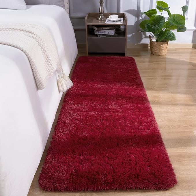Amazon.com: DETUM Wine Red Runner Rug 2x6 for Hallyway Entryway Kitchen ...