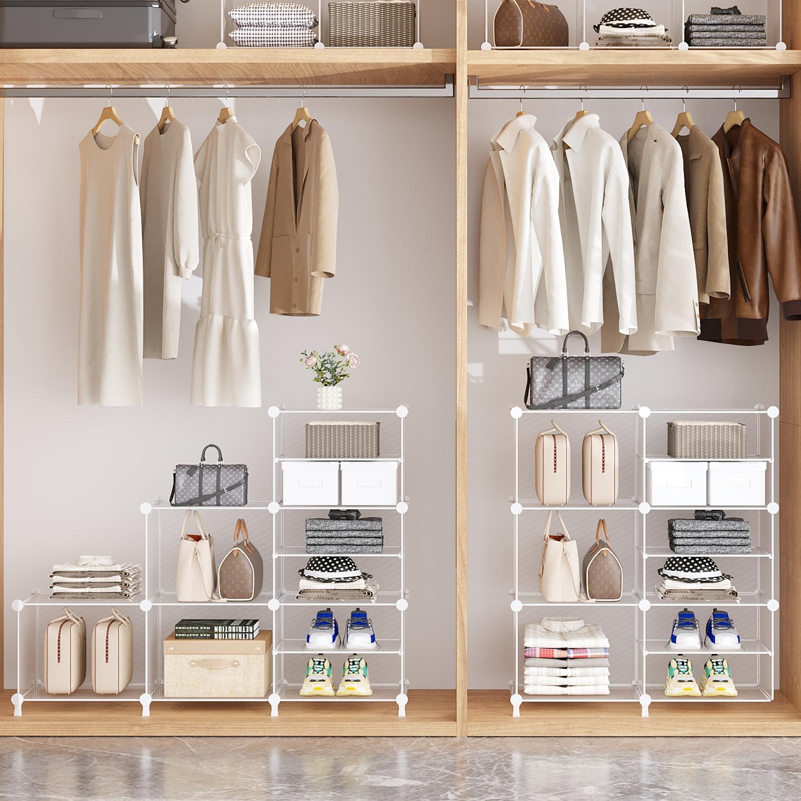 Snapklik.com : AWTATOS Closet Organizer 4 Cube Storage Shelves Portable ...