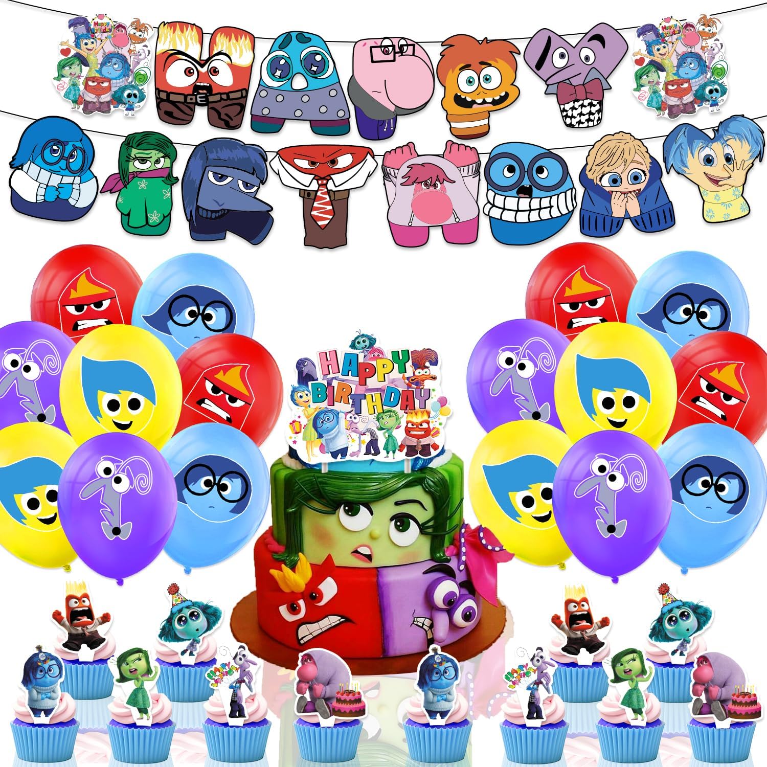 Amazon.com: Inside Out Birthday Party Supplies,Inside Out Birthday ...