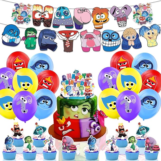 Amazon.com: Inside Out Birthday Party Supplies,Inside Out Birthday ...