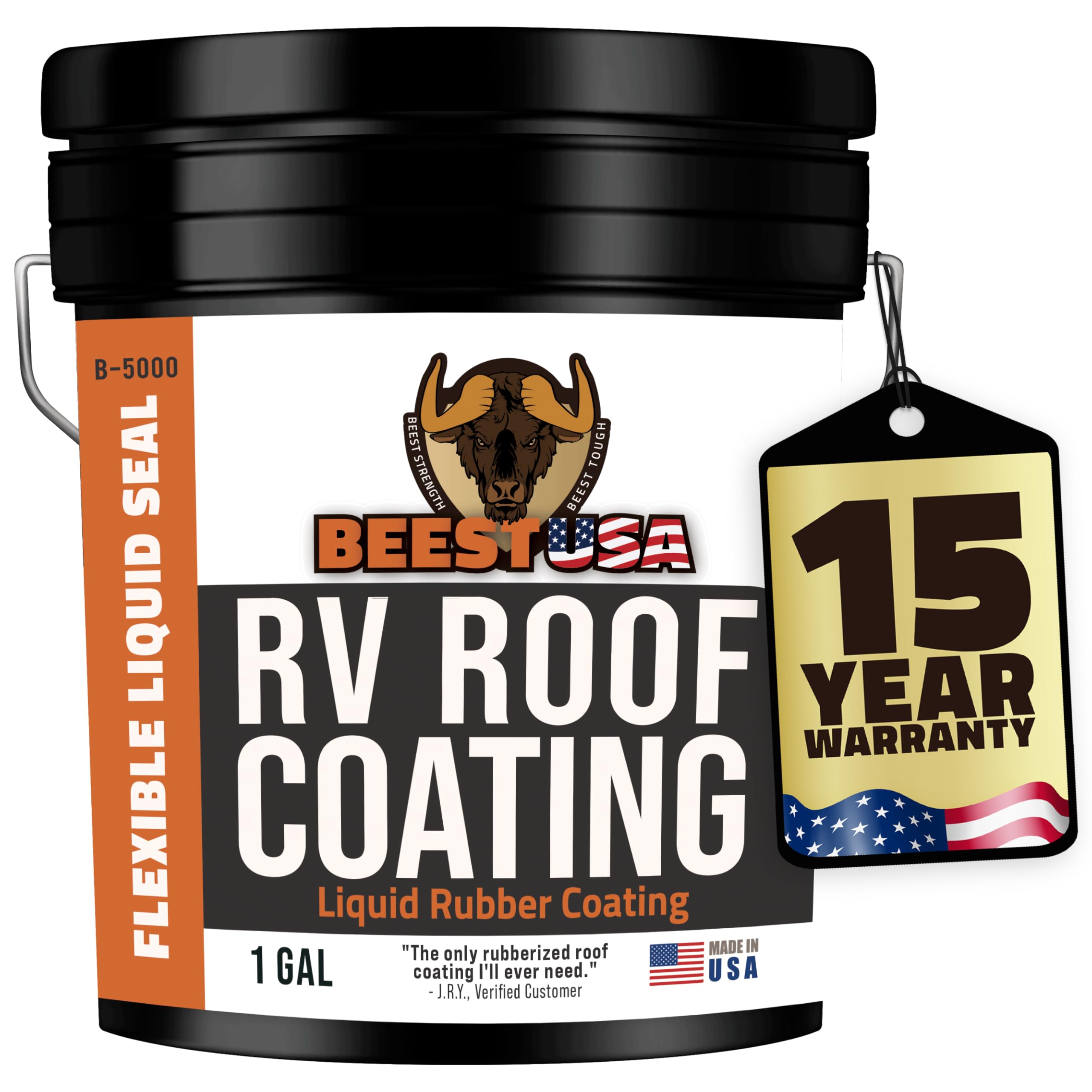 BEEST RV Roof Coating, 1 Gallon Temperature Reducing White RV Roof ...
