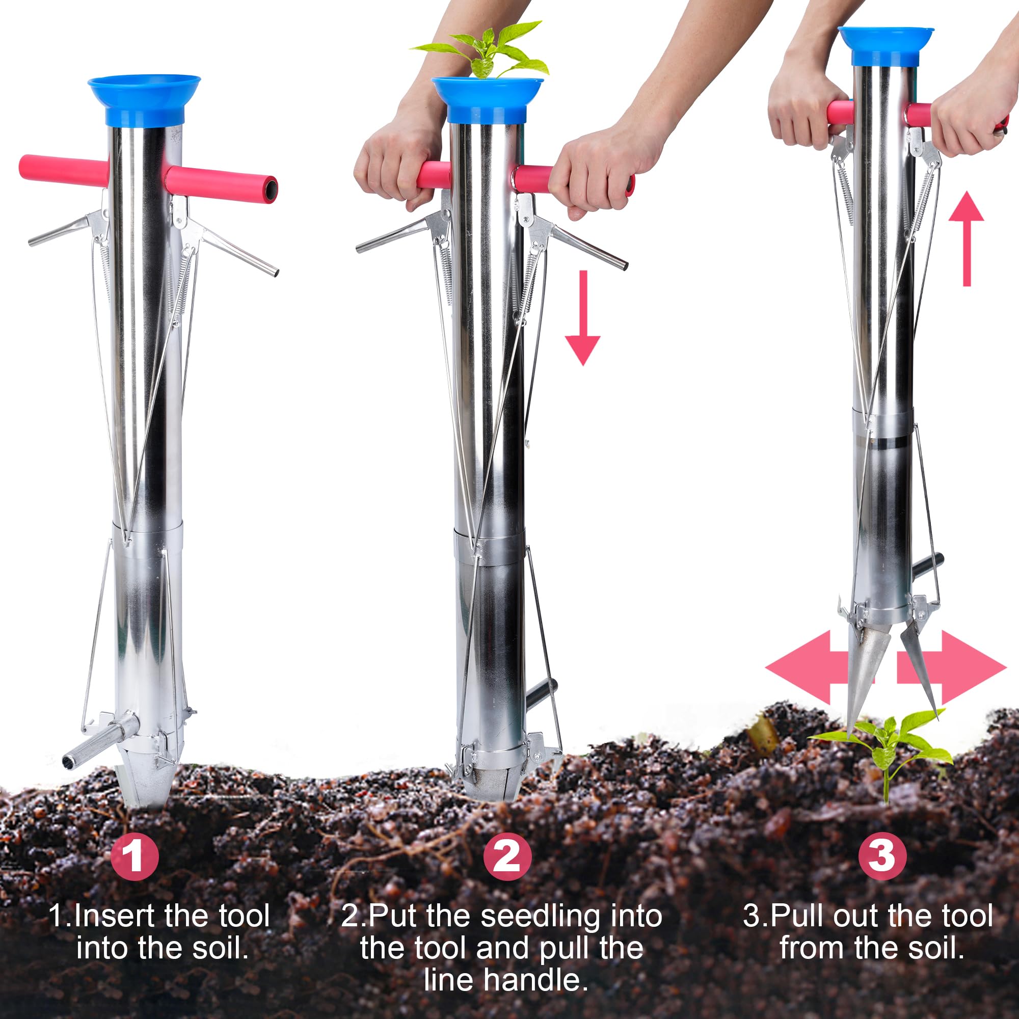 Snapklik.com : Seedling Transplanter Long Handled Bulb Planter Tools ...