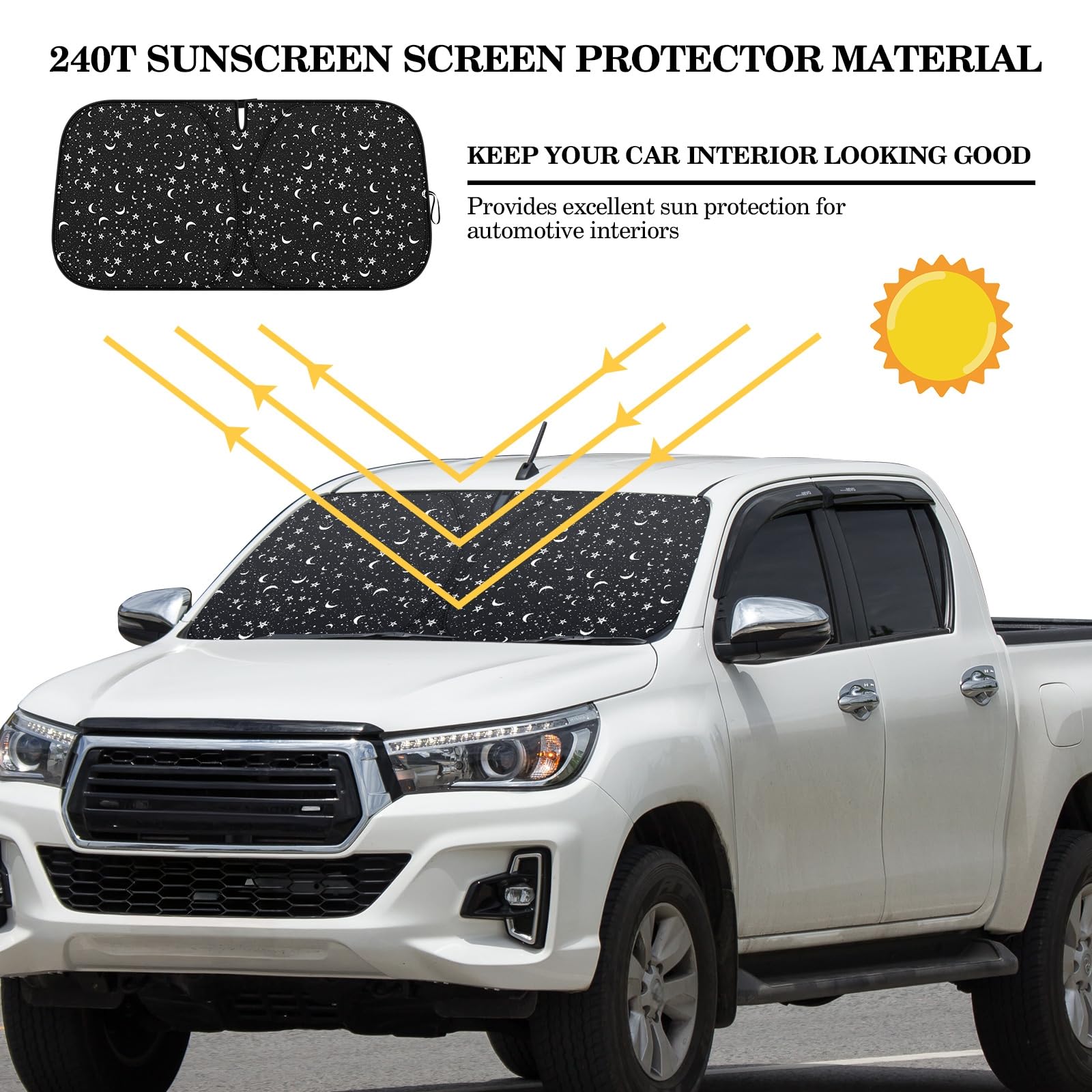 Snapklik.com : Woanger Windshield Sun Shade Foldable Car Front Window ...