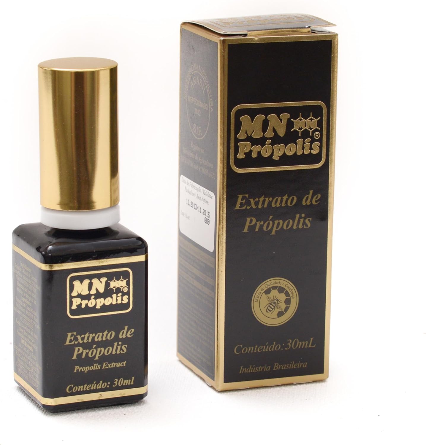 Amazon.com: 12 Bottles of MN"Gold" Brazilian Green Propolis Extract ...