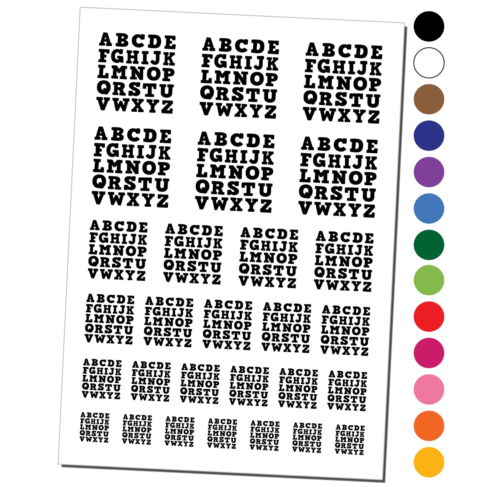 Amazon.com : Alphabet Letters Temporary Tattoo Water Resistant Fake ...