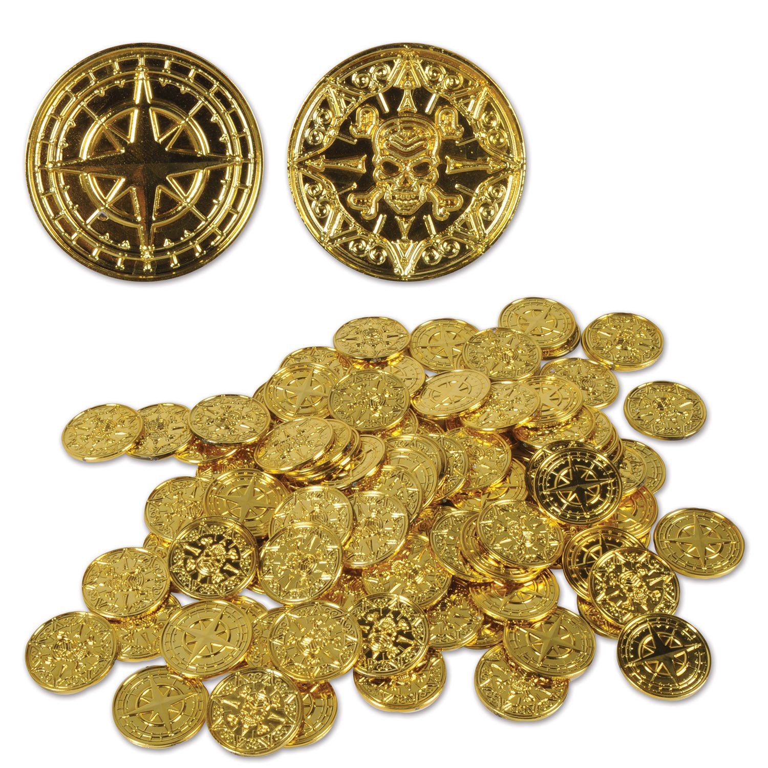 Beistle Plastic Pirate Coins 200 Piece, 1.5", Gold : Amazon.ca: Health ...