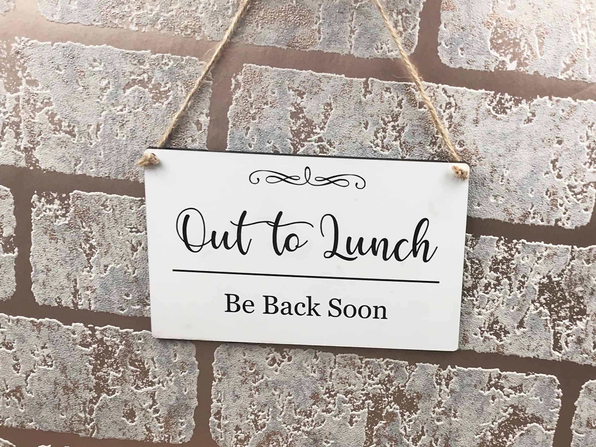 Cute Out To Lunch Signs What Time Is Lunch One Color" Sticker For