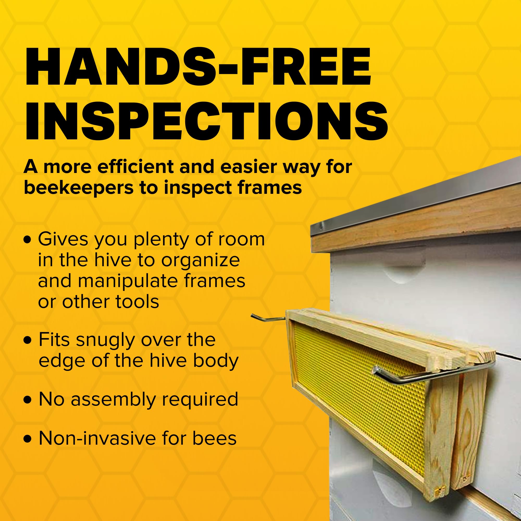 Snapklik.com : Stainless Steel Beehive Frame Perch, 3 Full Frame ...