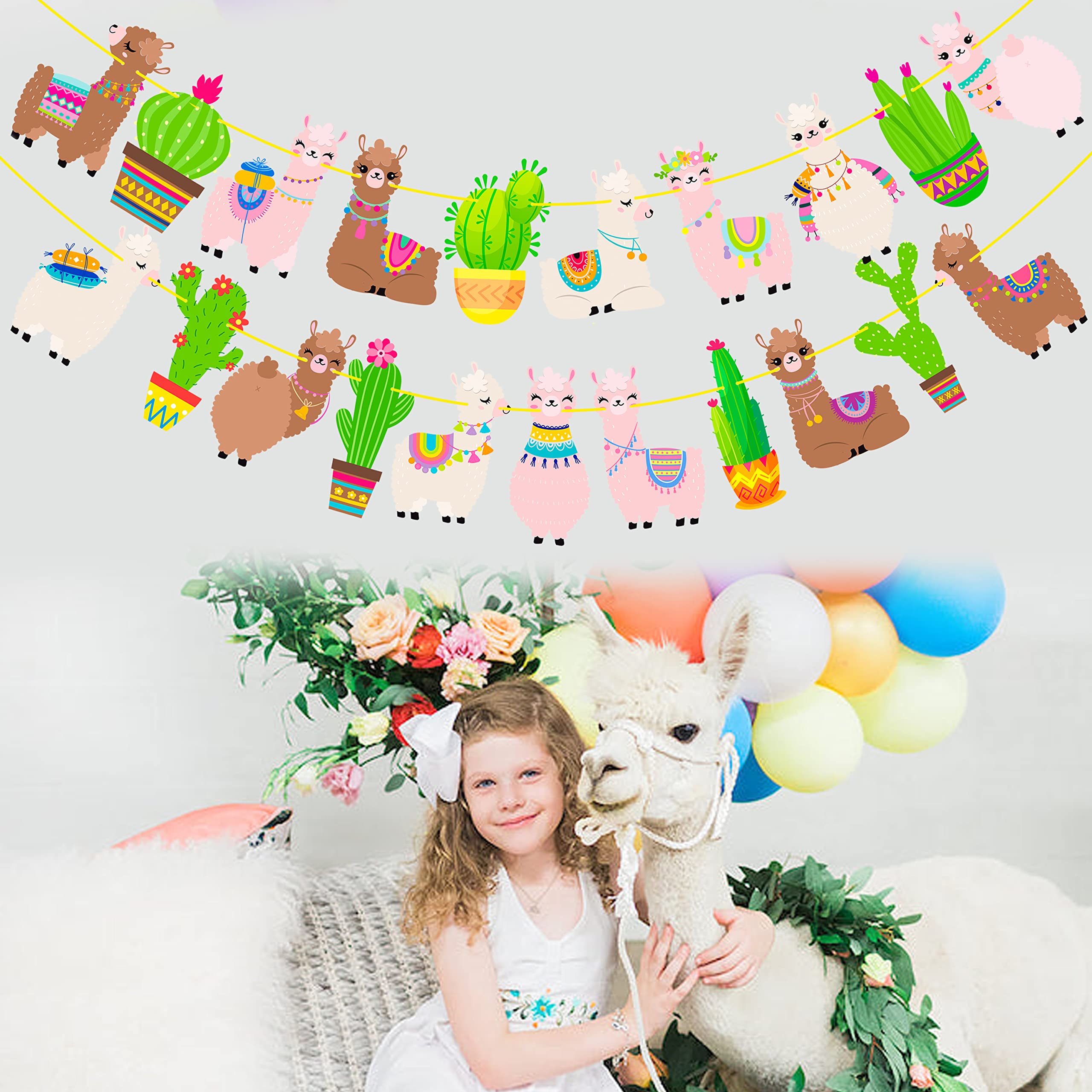 Banner De Chica En Llamas Llama Cake Topper Llama Birthday Llama Party