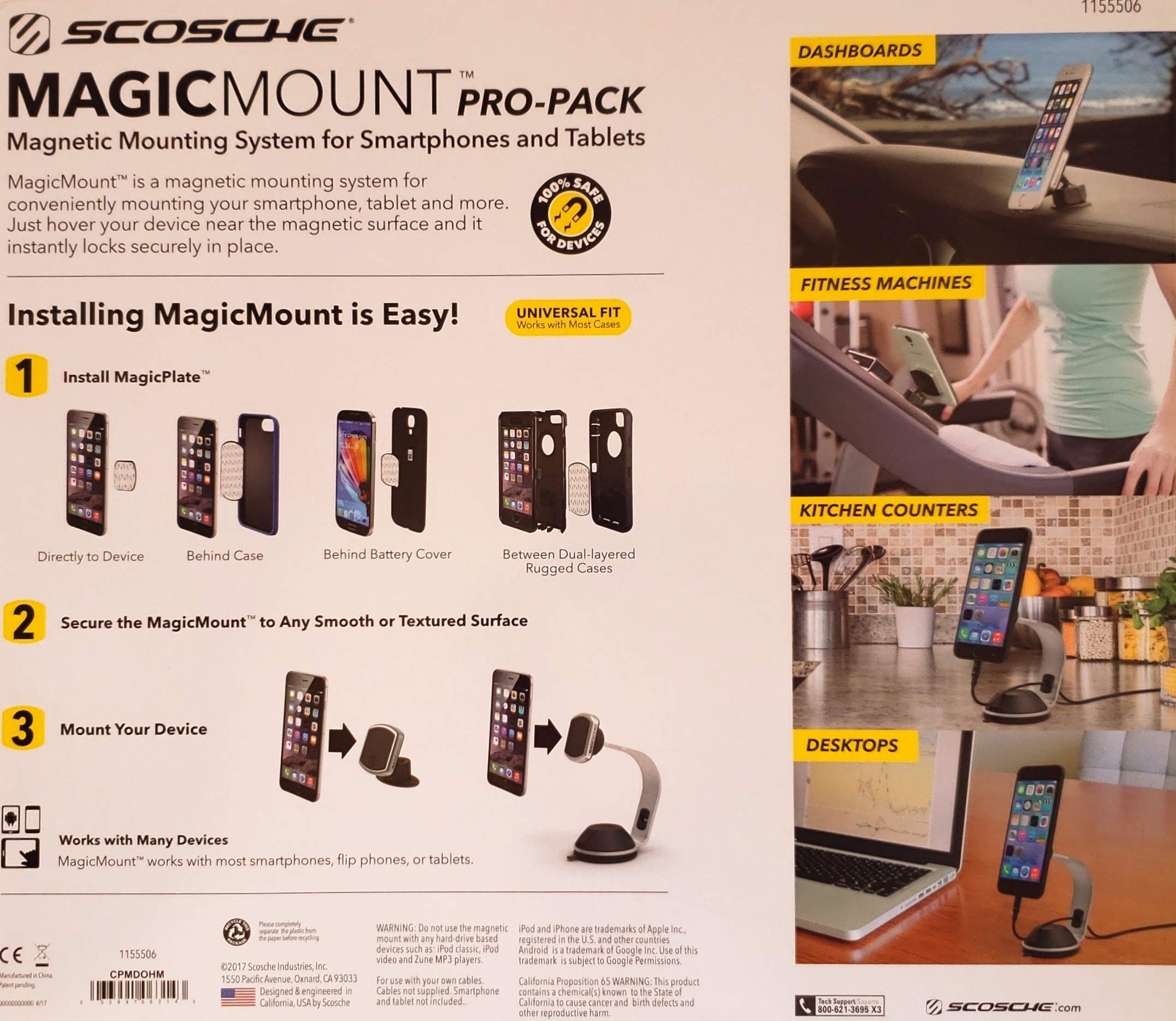 Snapklik.com : SCOSCHE MagicMount Pro-Pack Universal Fit Magnetic ...