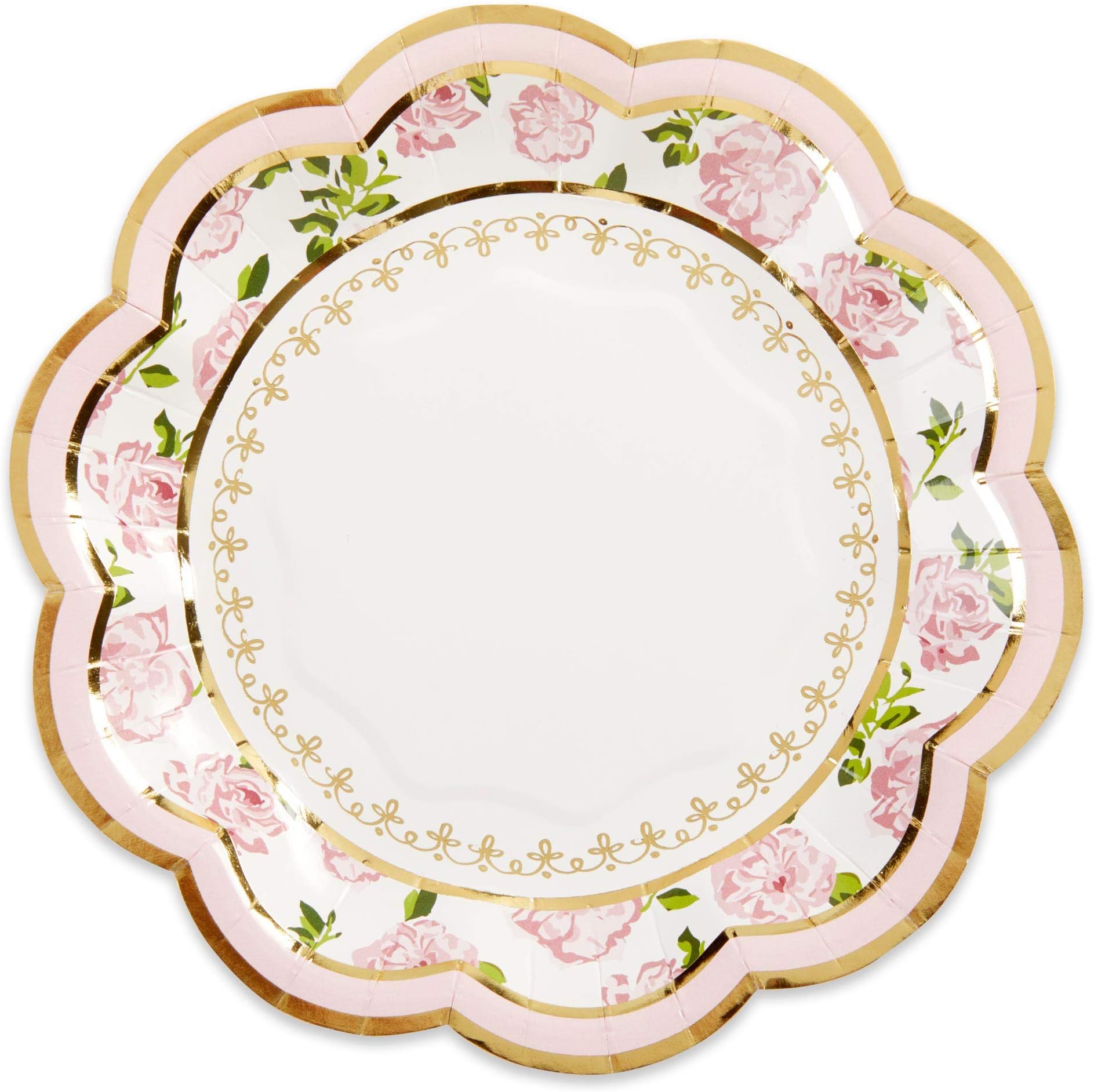 Amazon.com: Kate Aspen 48 Pcs Pink Tea Time Whimsy Paper Plates, 9 Inch ...