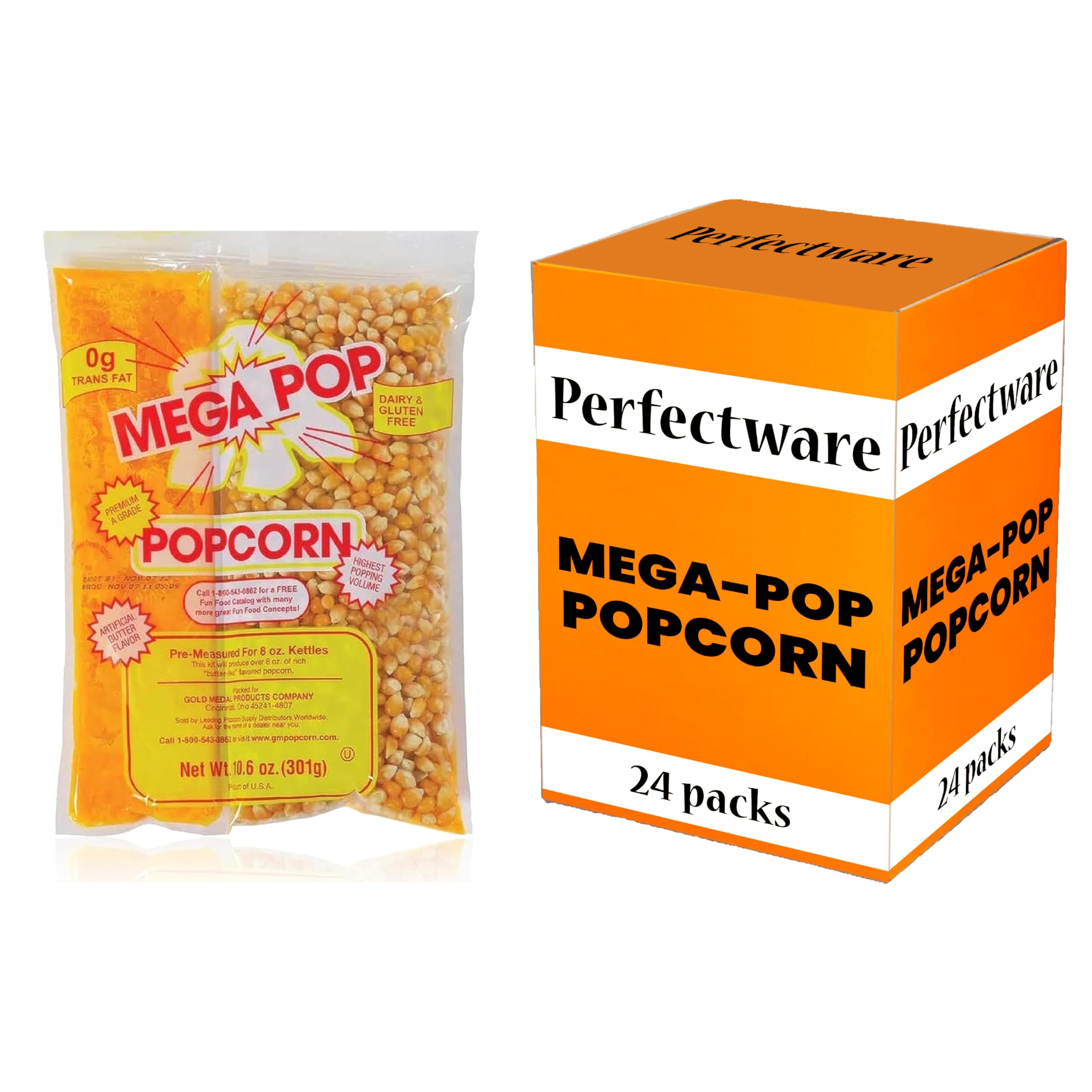 Snapklik.com : Perfectware 10.6oz Popcorn Portion Packets
