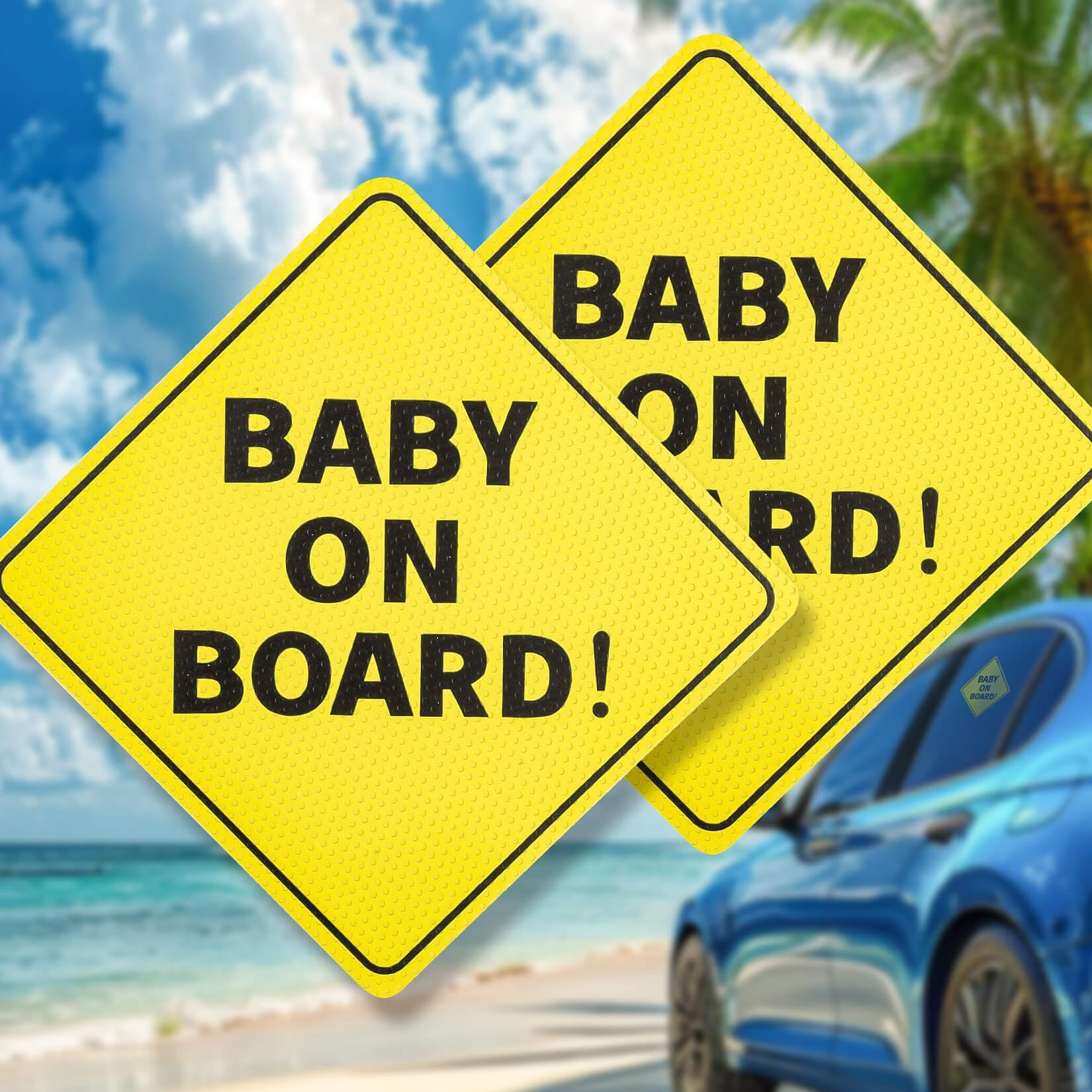 Amazon.com - CoguZed Baby on Board Stickers for Cars, 2 Pcs 5x5 Inch ...