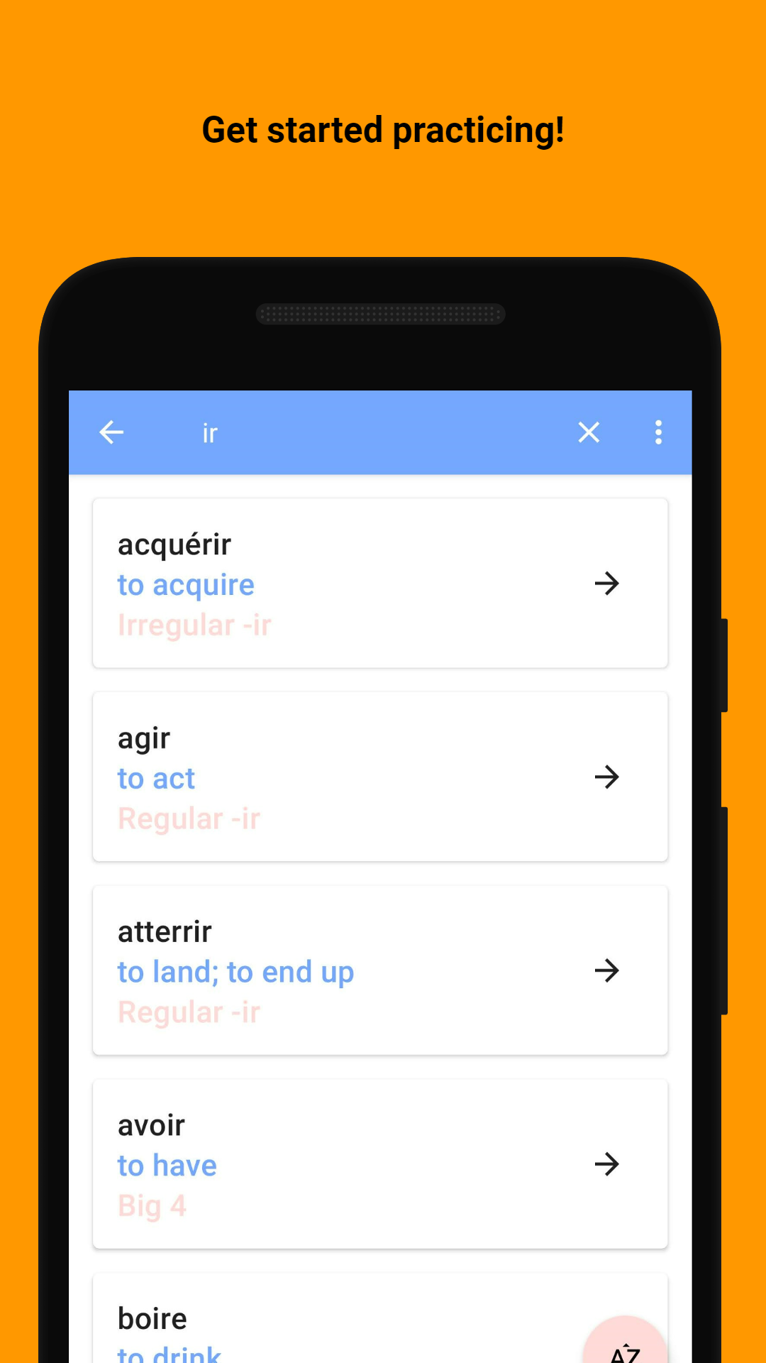 French Verb Trainer - App on Amazon Appstore