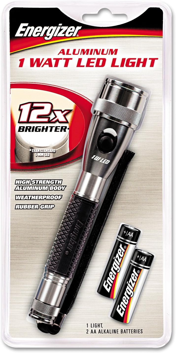 Amazon.com: Energizer ML1W2AAE Metal One-Watt LED Flashlight with ...