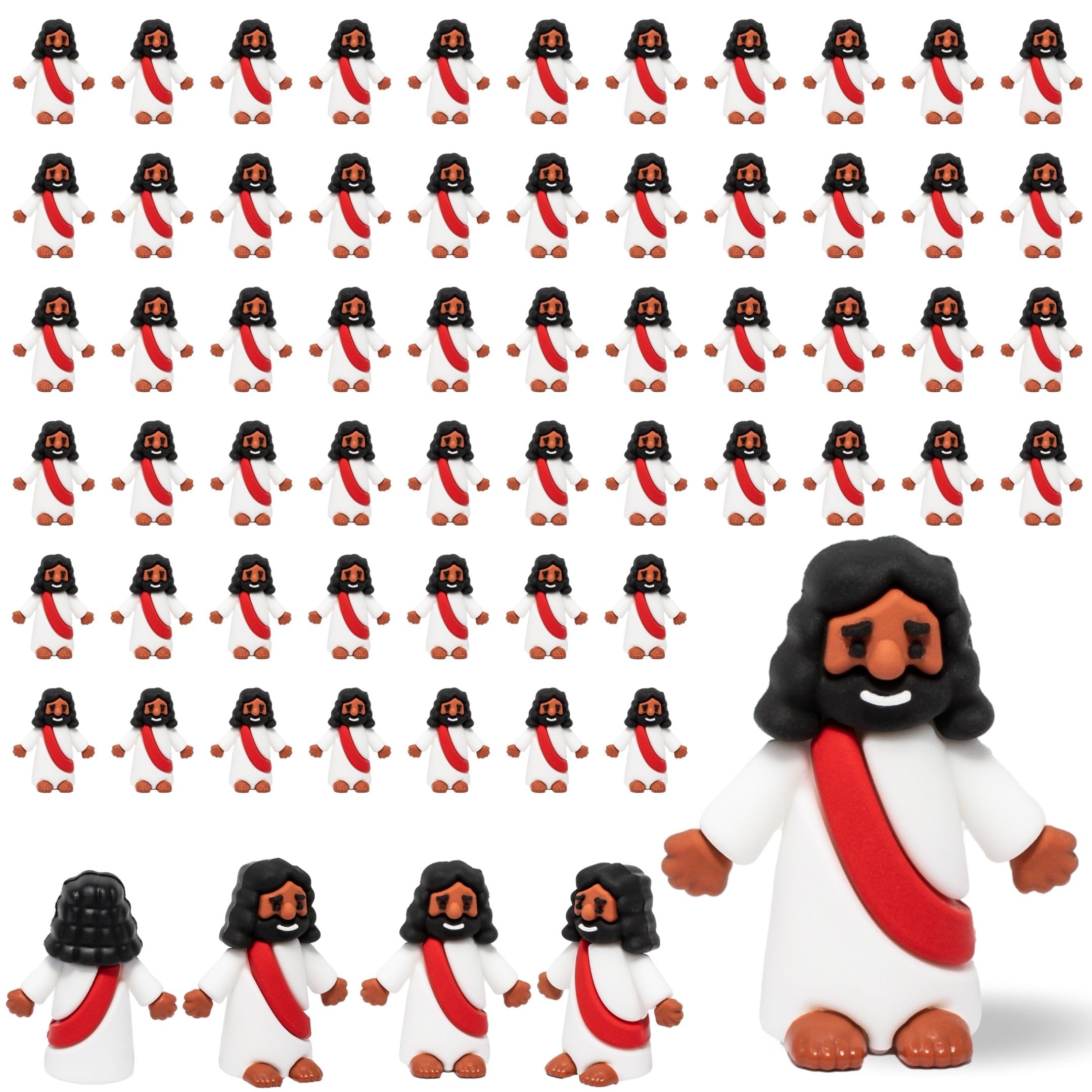 Amazon.com: Mini Jesus Figures 50 Pcs-Tiny Jesus Bulk-Little Christ ...