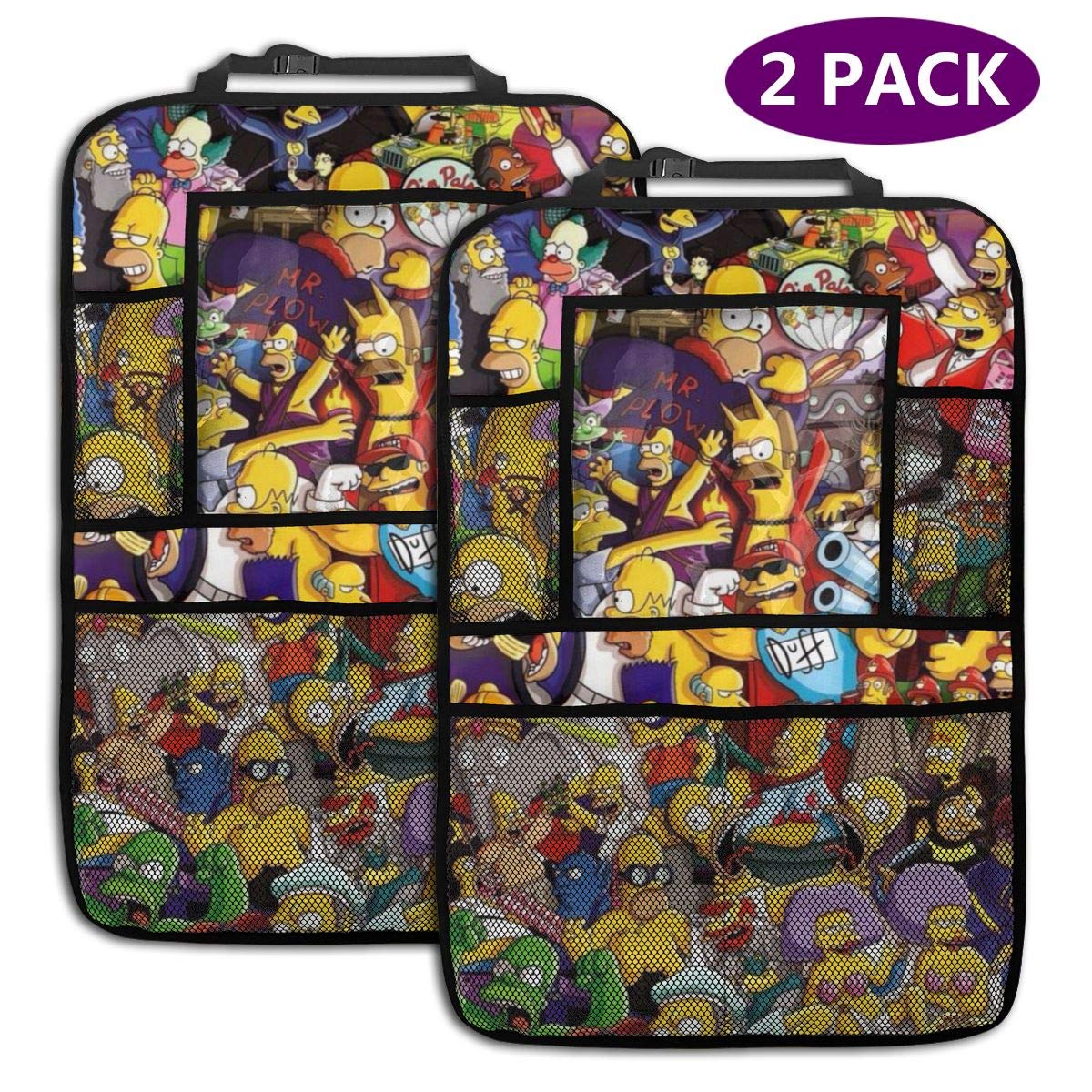 Amazon.com: The Simpsons 2 Pack Car Backseat Organizers Oxford Multi ...