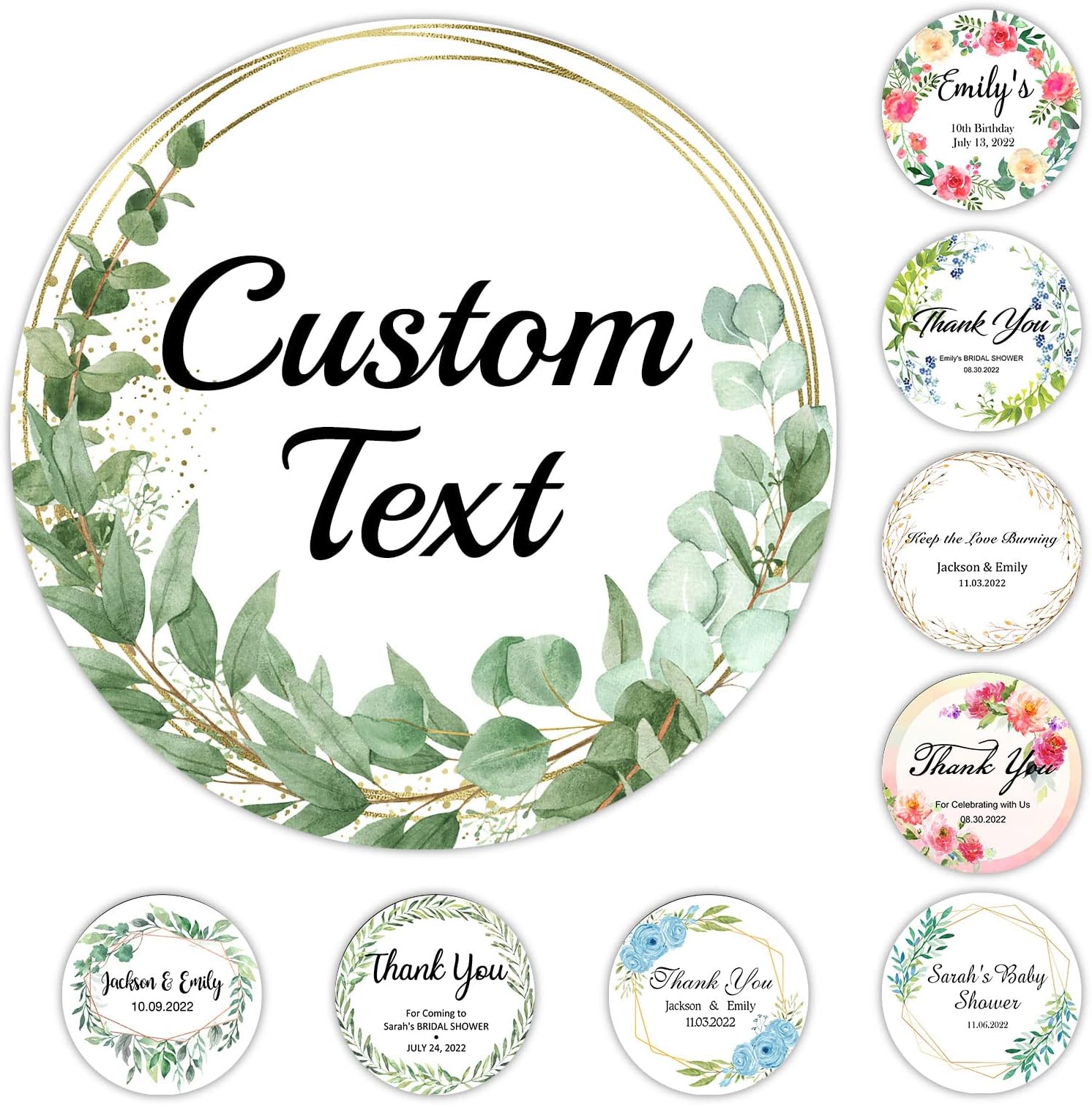 Amazon.com : Custom Stickers Personalized Labels for Business Logo ...