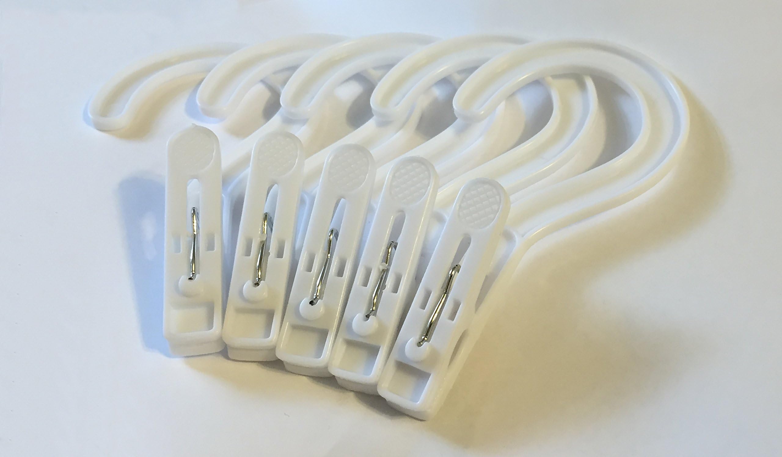 Amazon.com: (12 Pcs) White Melvado Laundry Hanger Hooks | Strong ...