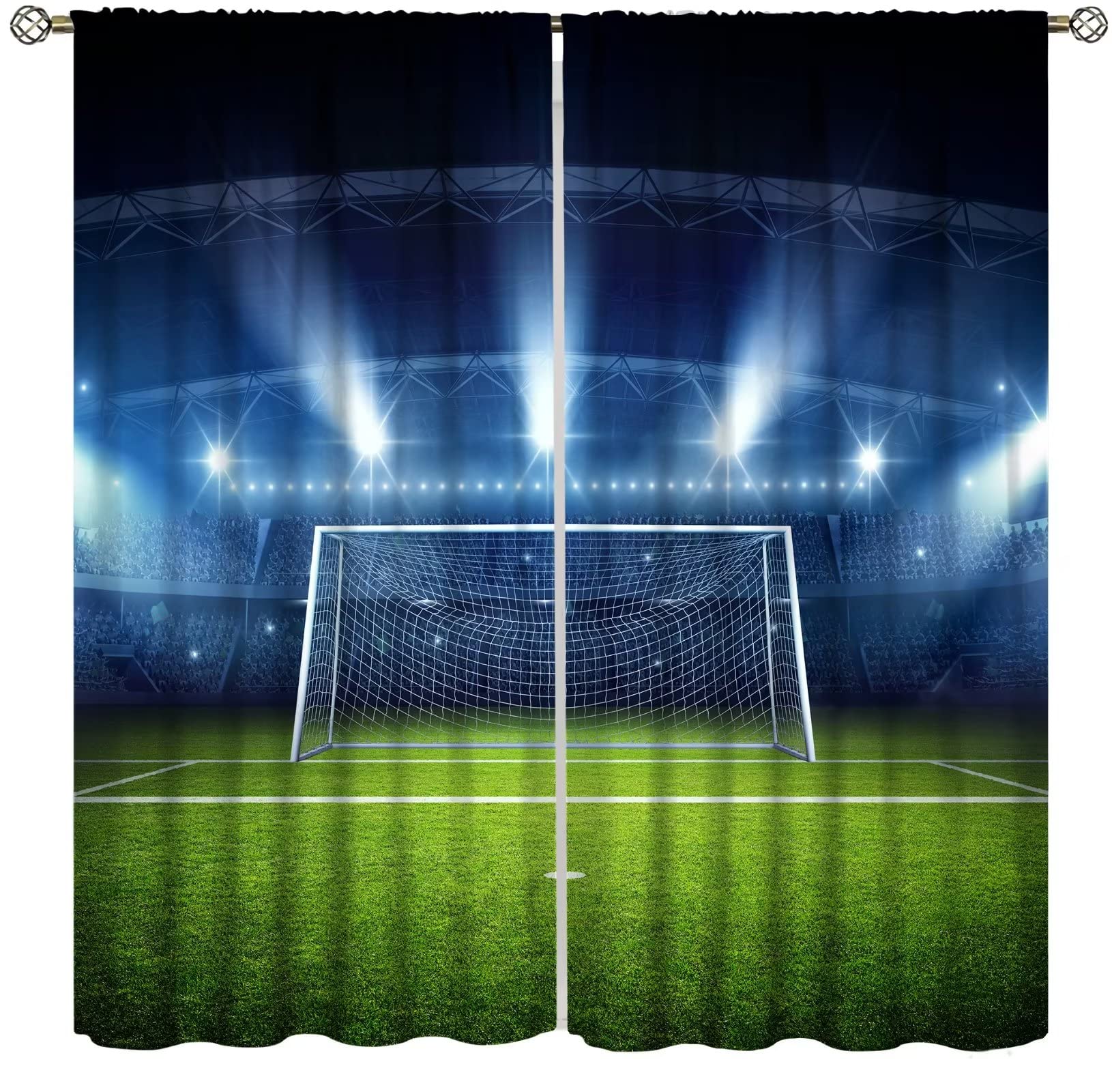 Amazon.com: Soccer Goal Post Curtains for Boy Home Decor, Football ...