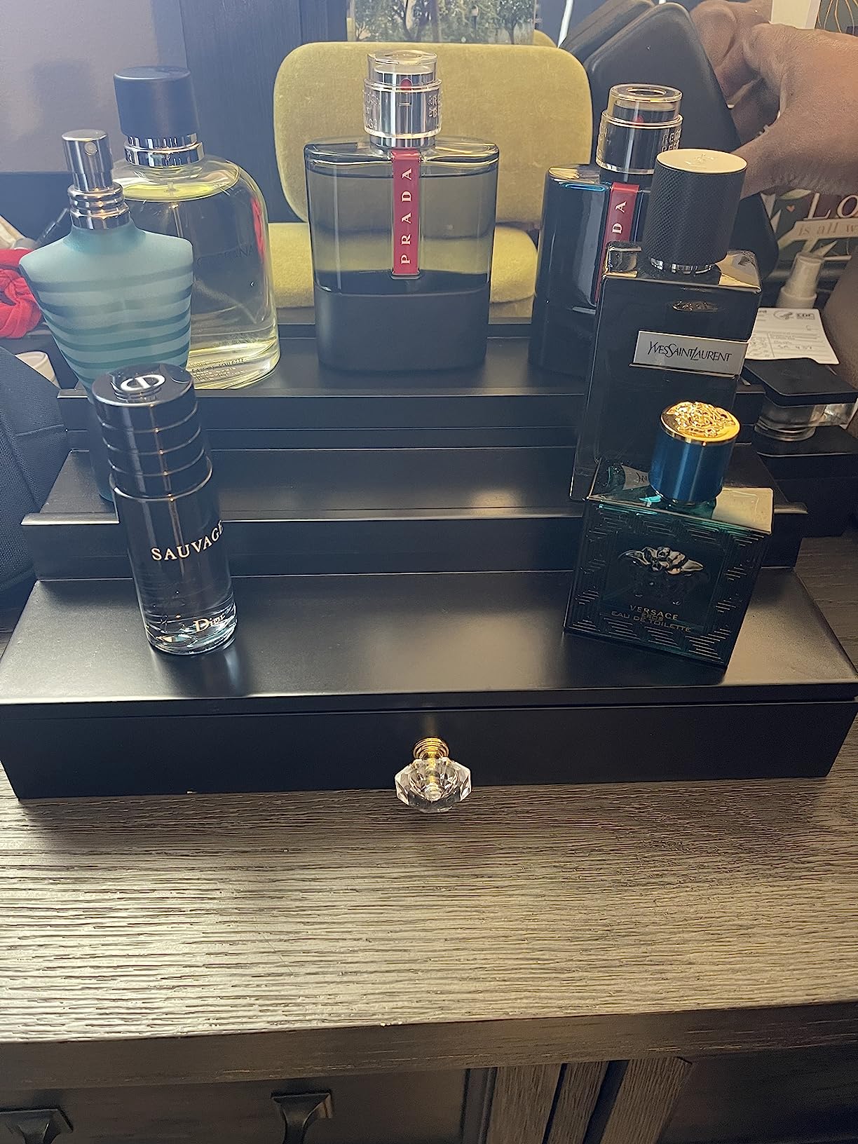 $9/mo - Finance Iswabard Cologne Organizer for Men 3 Tier Cologne Stand ...